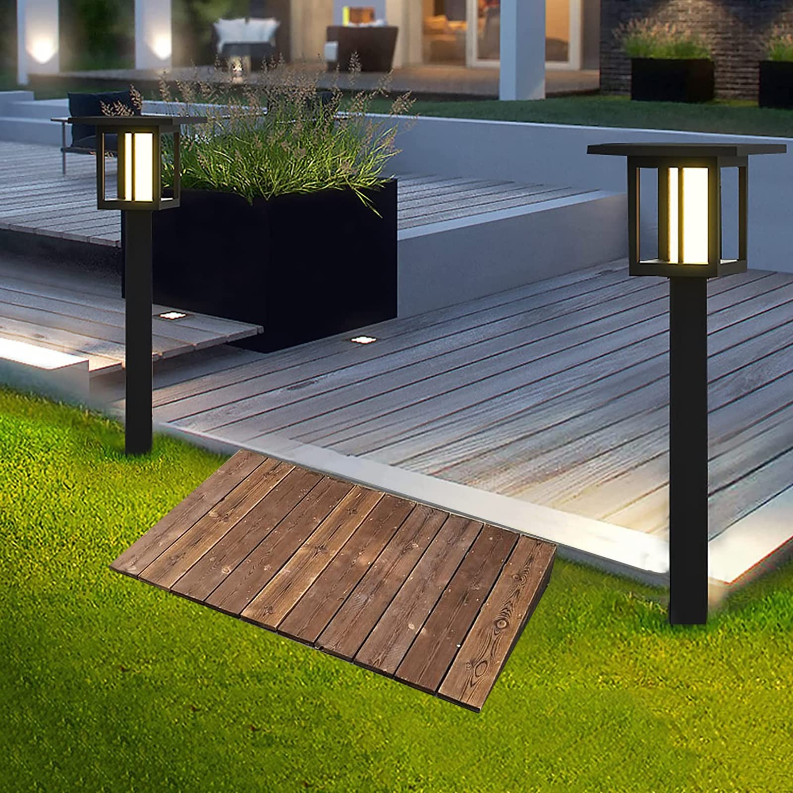 Deck Driveway Transition Concrete To Wood Transitions: Wood & Stone