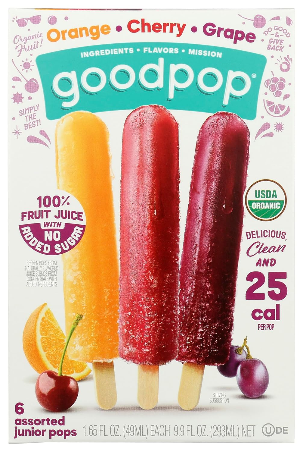 Amazon.com : Goodpop Assorted Fruit Pops, 6 pack : Grocery & Gourmet Food