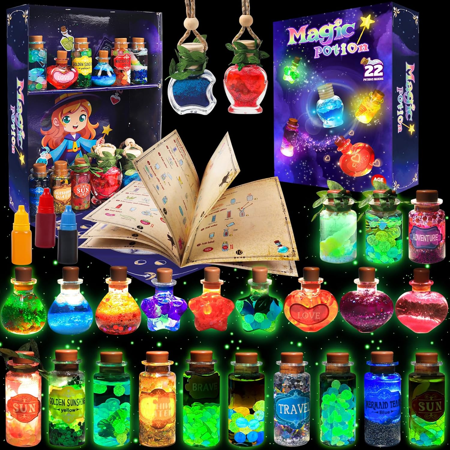 Amazon.com: Rhybor Magic Potion Kit for Kids,Mix 22 Bottles Fairy Magic ...