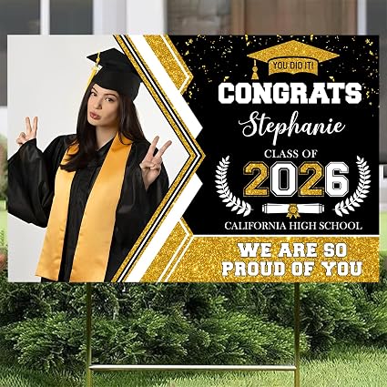 Amazon.com : Personalized Graduation Yard Sign 2026, Class Of 2026 ...
