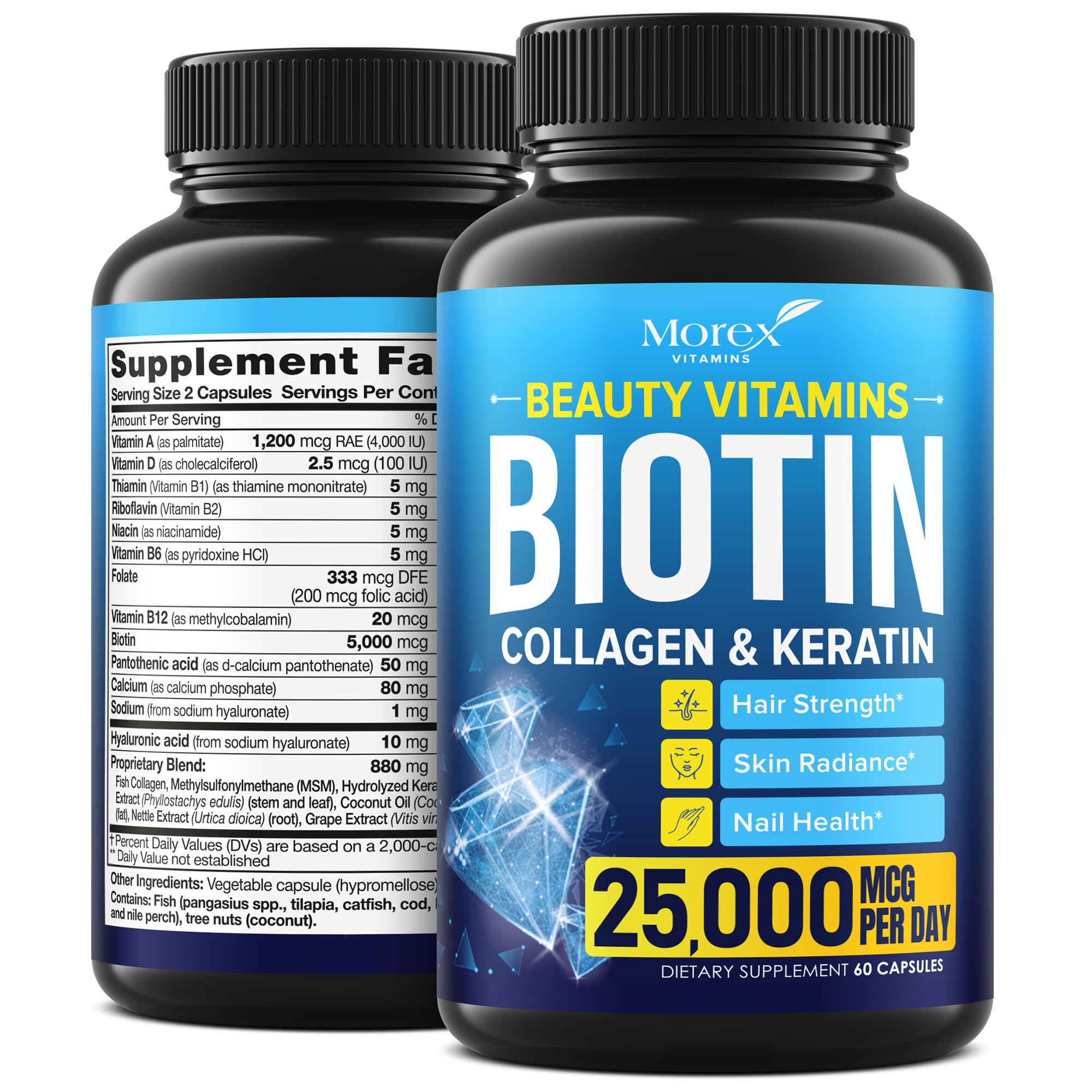 Amazon.com: ORIONPHARMA Biotin Keratin & Collagen Capsules - Made in ...