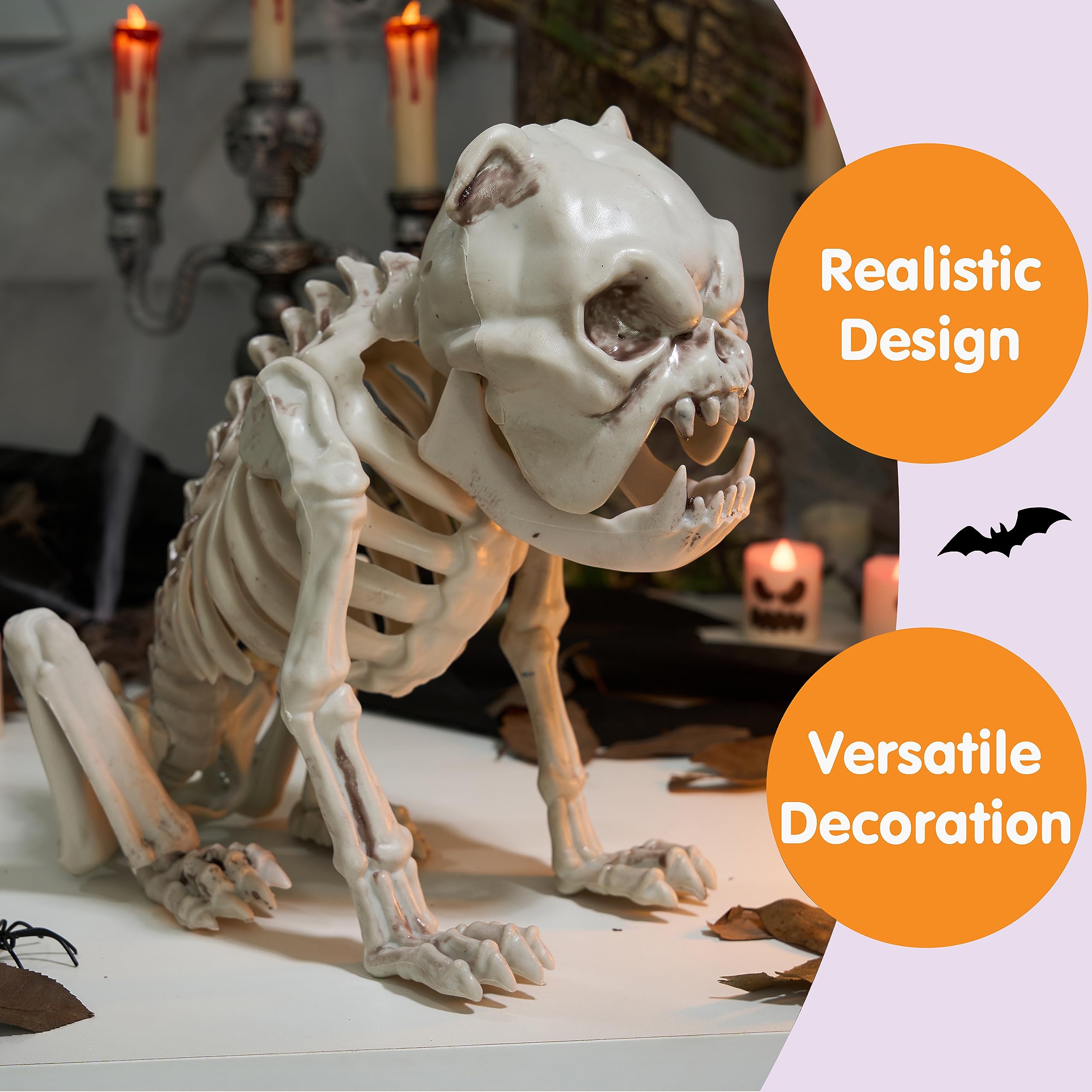 Snapklik.com : JOYIN Halloween Plastic Dog Skeleton 8 Inches Puppy ...