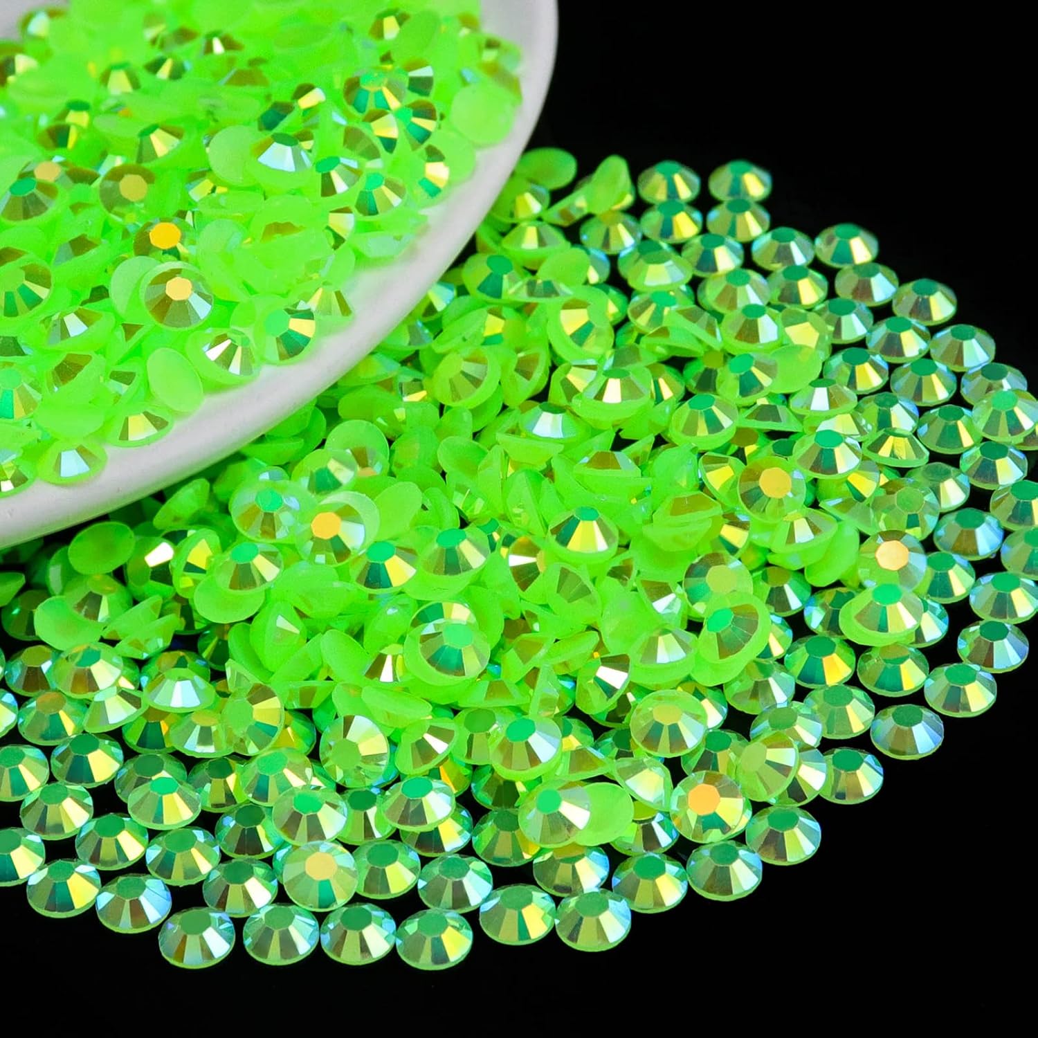 Amazon.com: Briskbloom 1000PCS 6mm Resin Flatback Rhinestone, Peridot ...