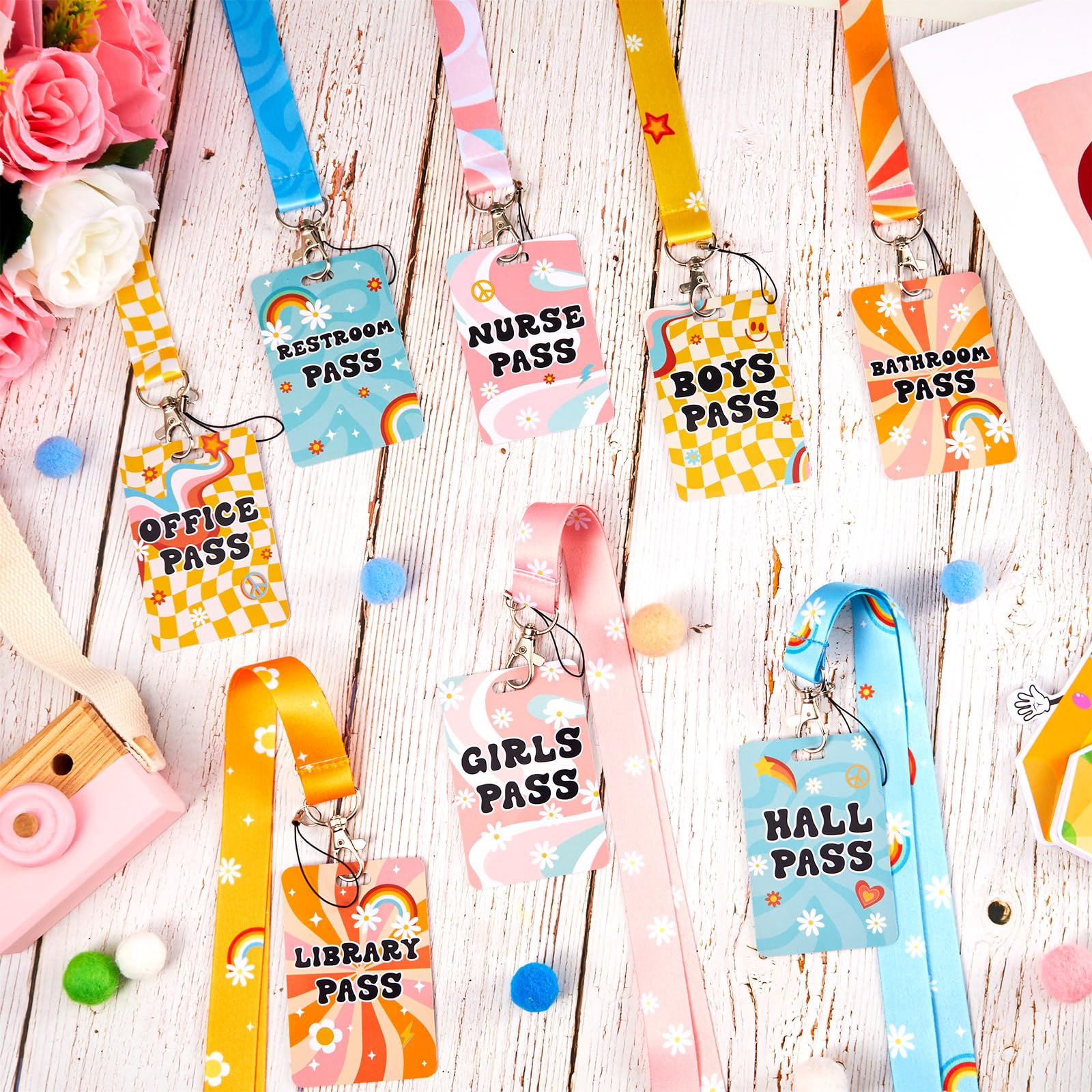 Snapklik.com : 8 Sets Hall Lanyards Passes Classrooms Passes Set ...