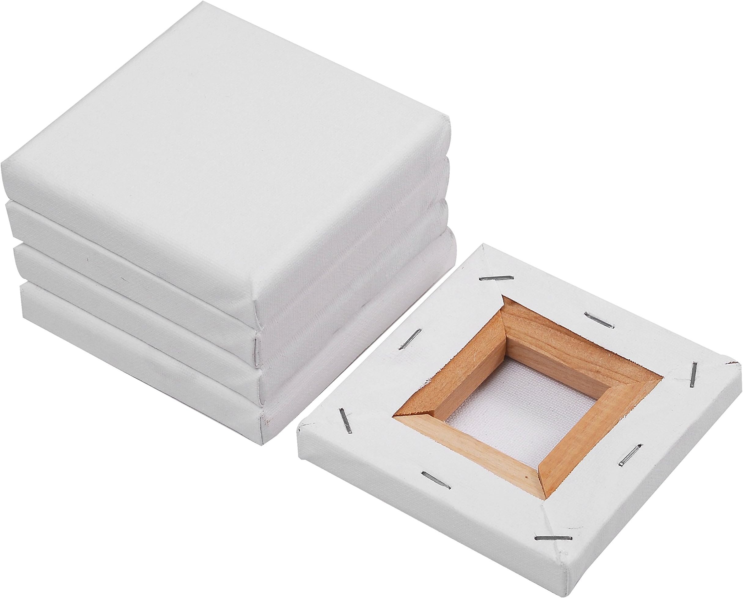 Amazon.com: SL crafts Mini Stretched Canvas 4x4 Inch Small Blank Canvas ...