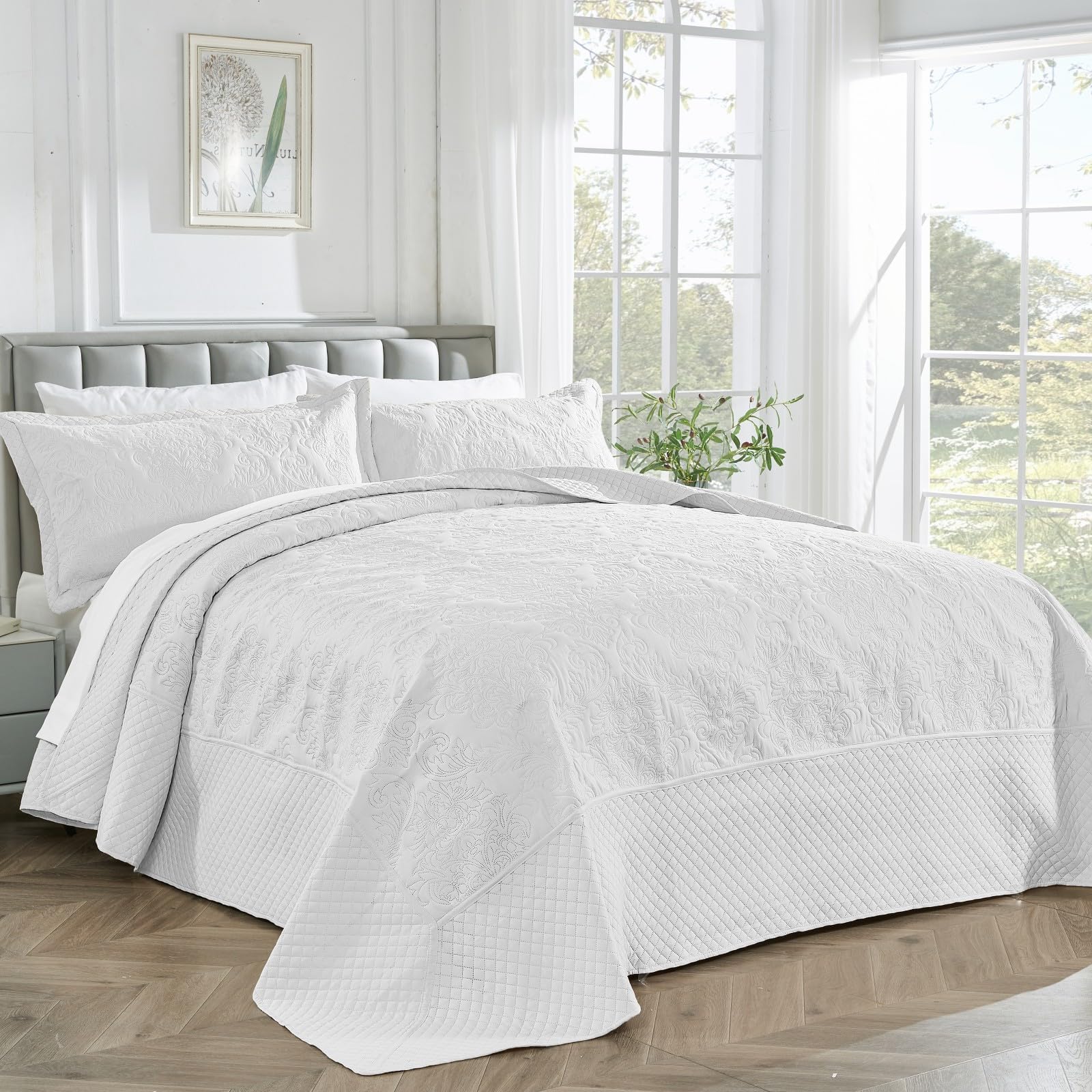 Amazon.com: HoneiLife Oversized King Bedspreads 120x120-3 Pcs ...