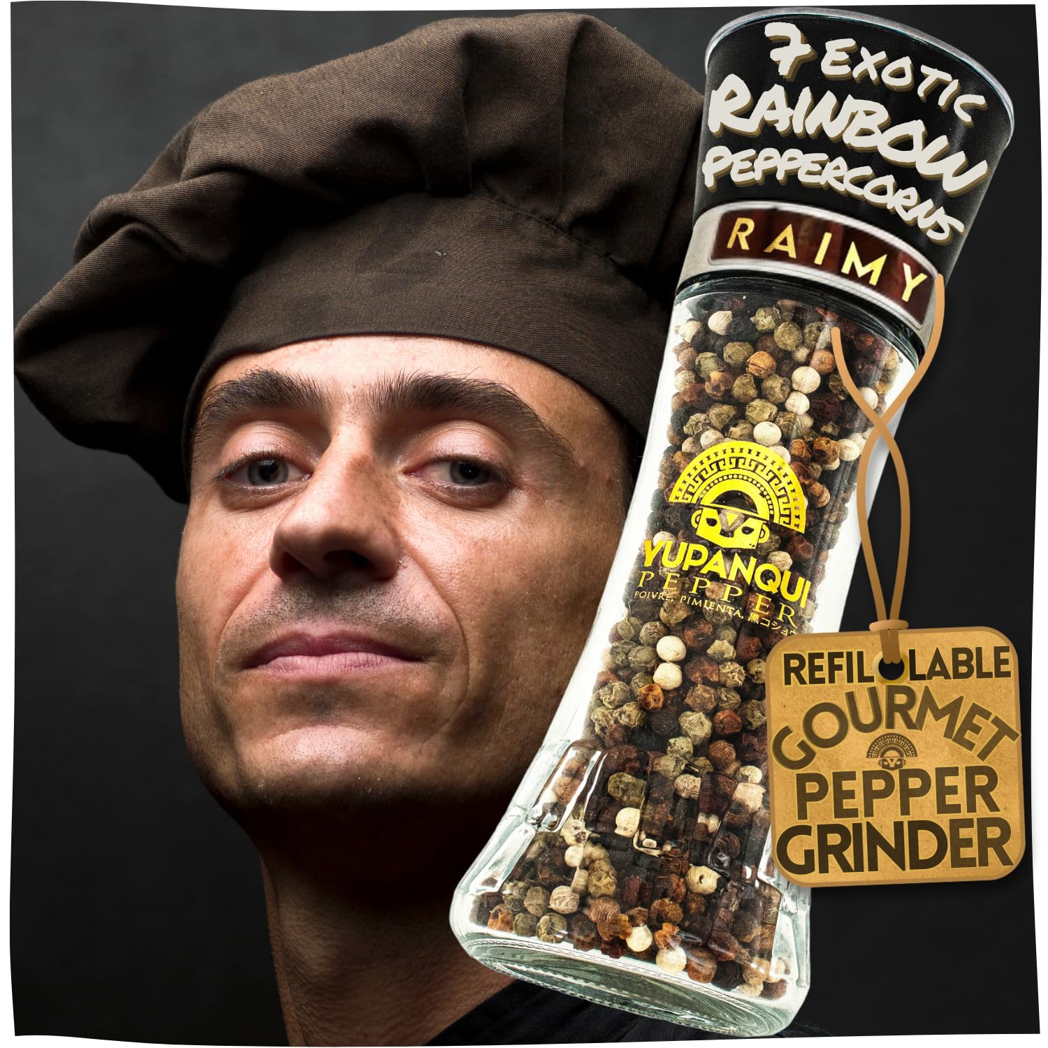 Amazon.com : YUPANQUI Rainbow Peppercorns Whole Rainbow in Refillable ...