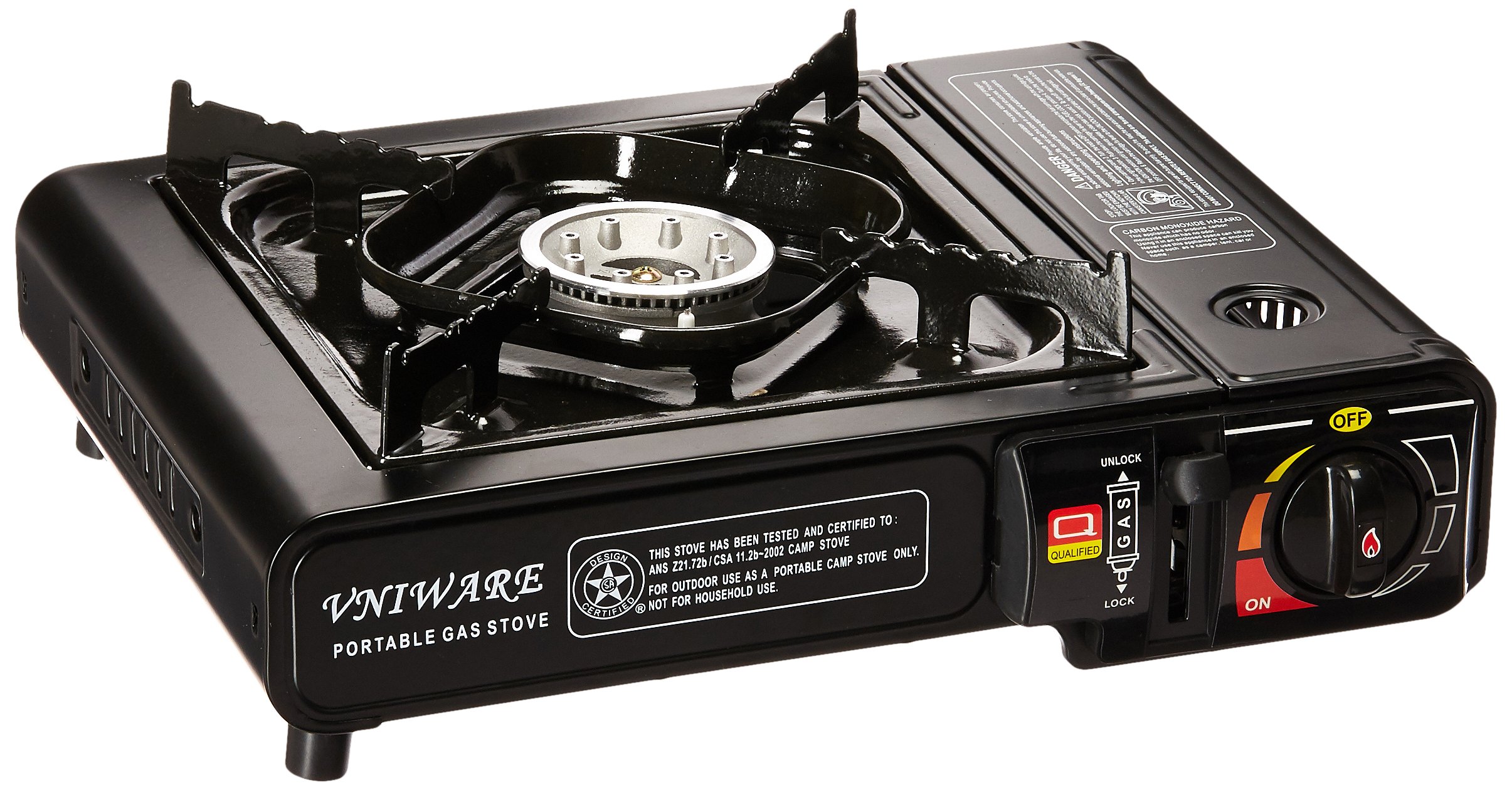 Buy Uniware Portable Single Burner Butane Camping Stove with Black ...