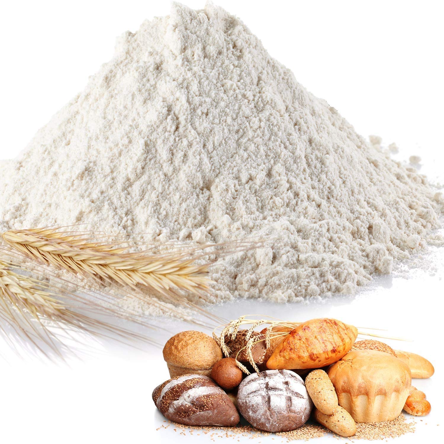 Amazon.com : ADM All Purpose Flour 50 Lbs (2 bags of 25lb), Bleached ...