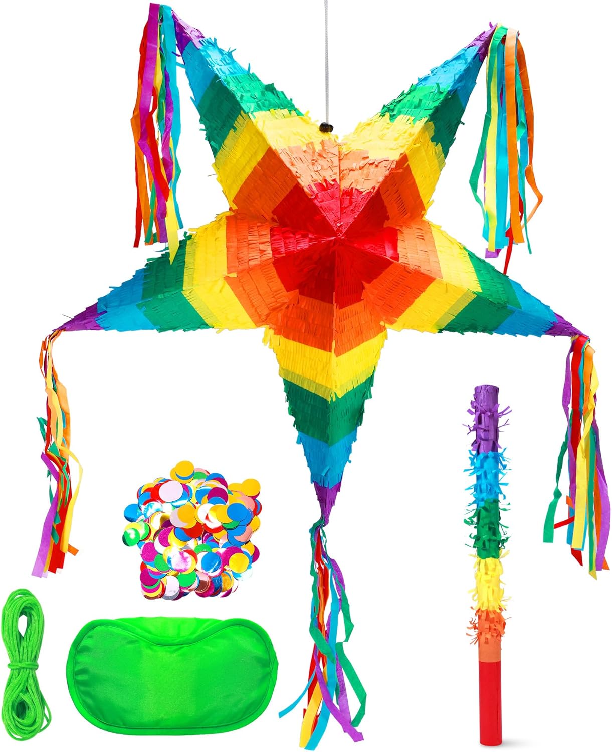 Amazon.com: Auihiay Large Mexican Pinata Jumbo Fiesta Star Piñata with ...