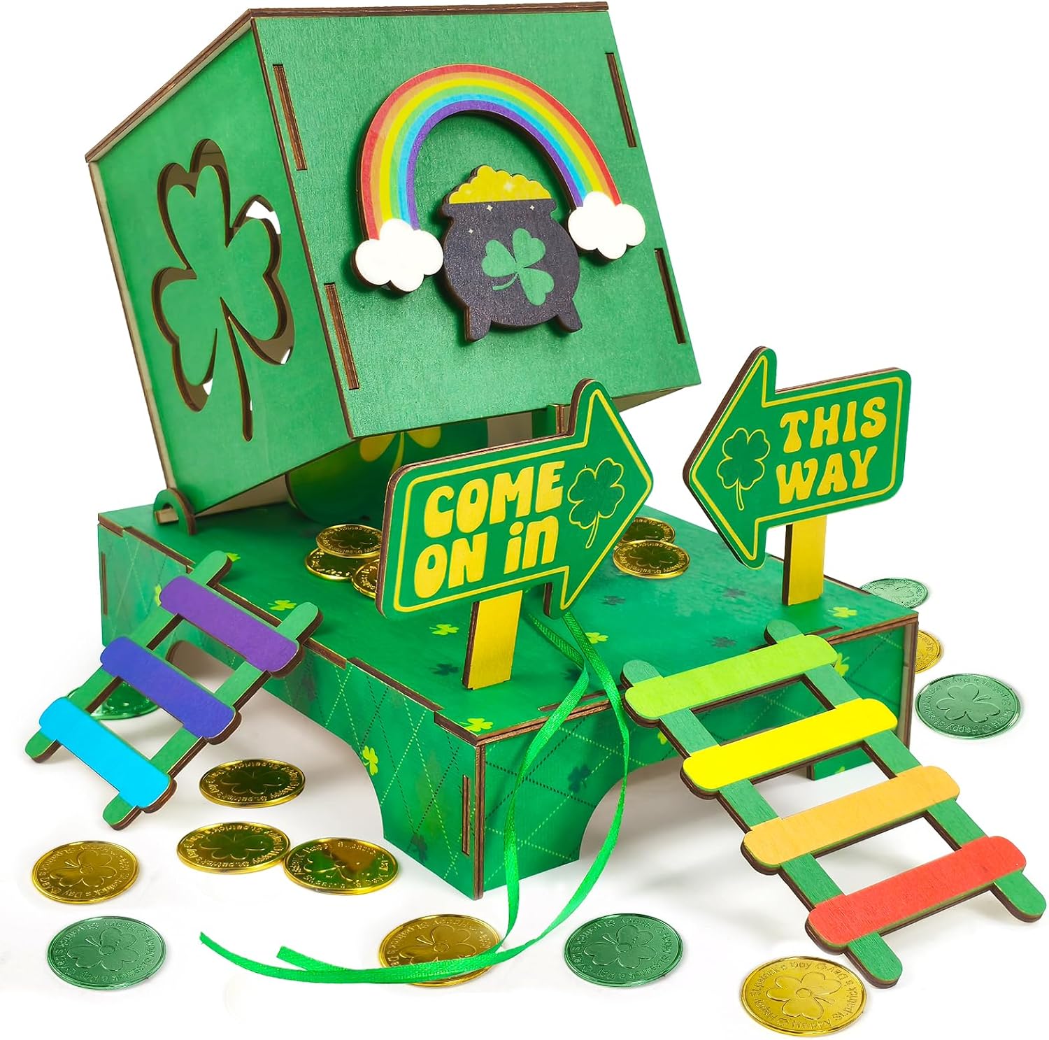 Amazon.com: Asekonc St Patrick's Day Leprechaun Trap Kit for DIY St ...