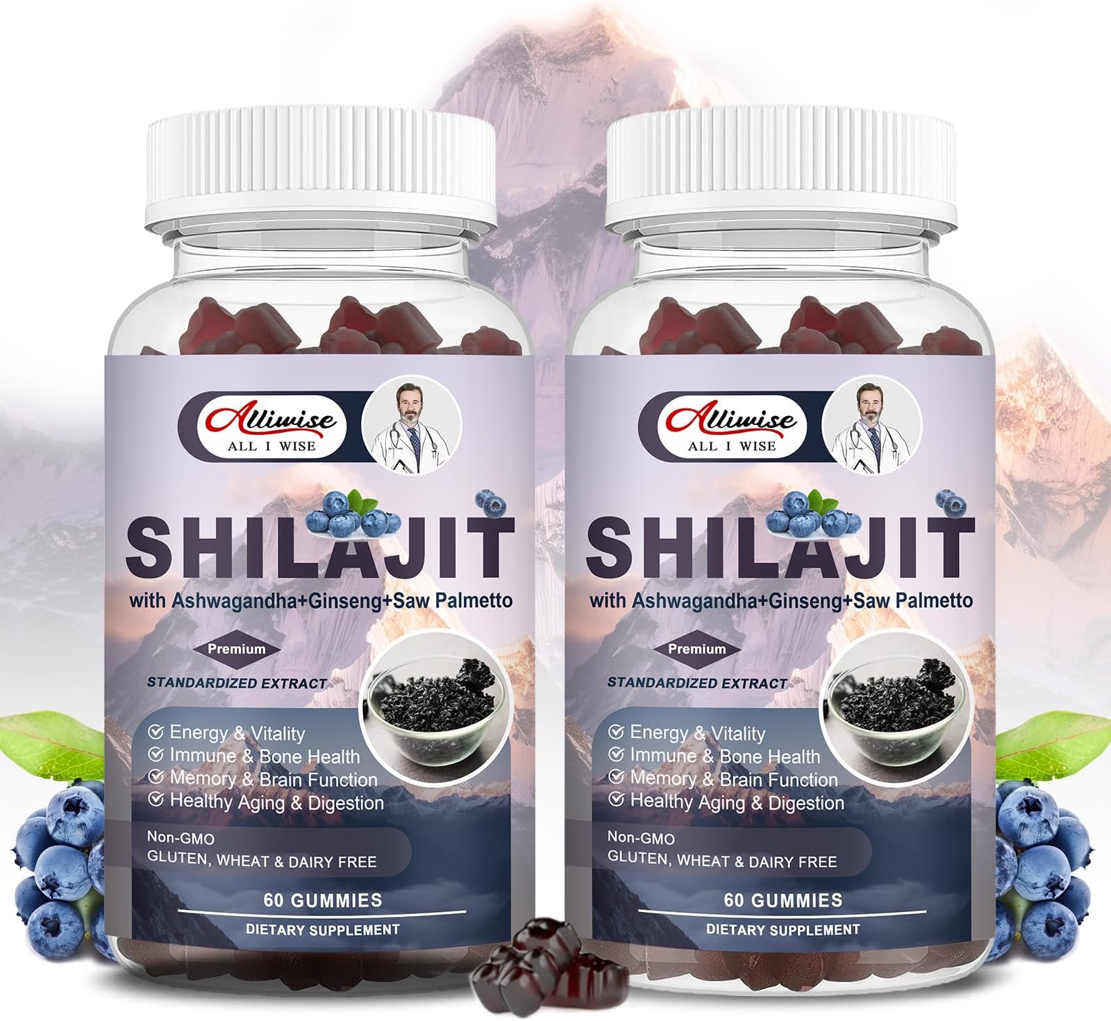 Amazon.com: Alliwise Shilajit Gummies for Men & Women, Shilajit Pure Himalayan Original Multi ...