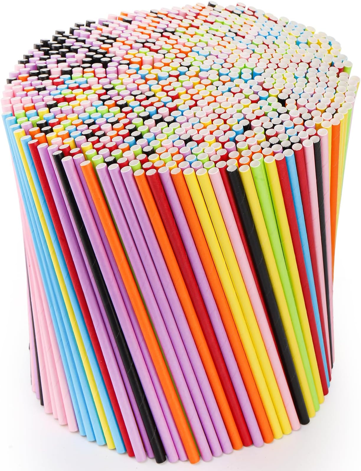 Amazon.com: Naturalik 1000 Pack Multicolor Extra Durable Paper Straws ...