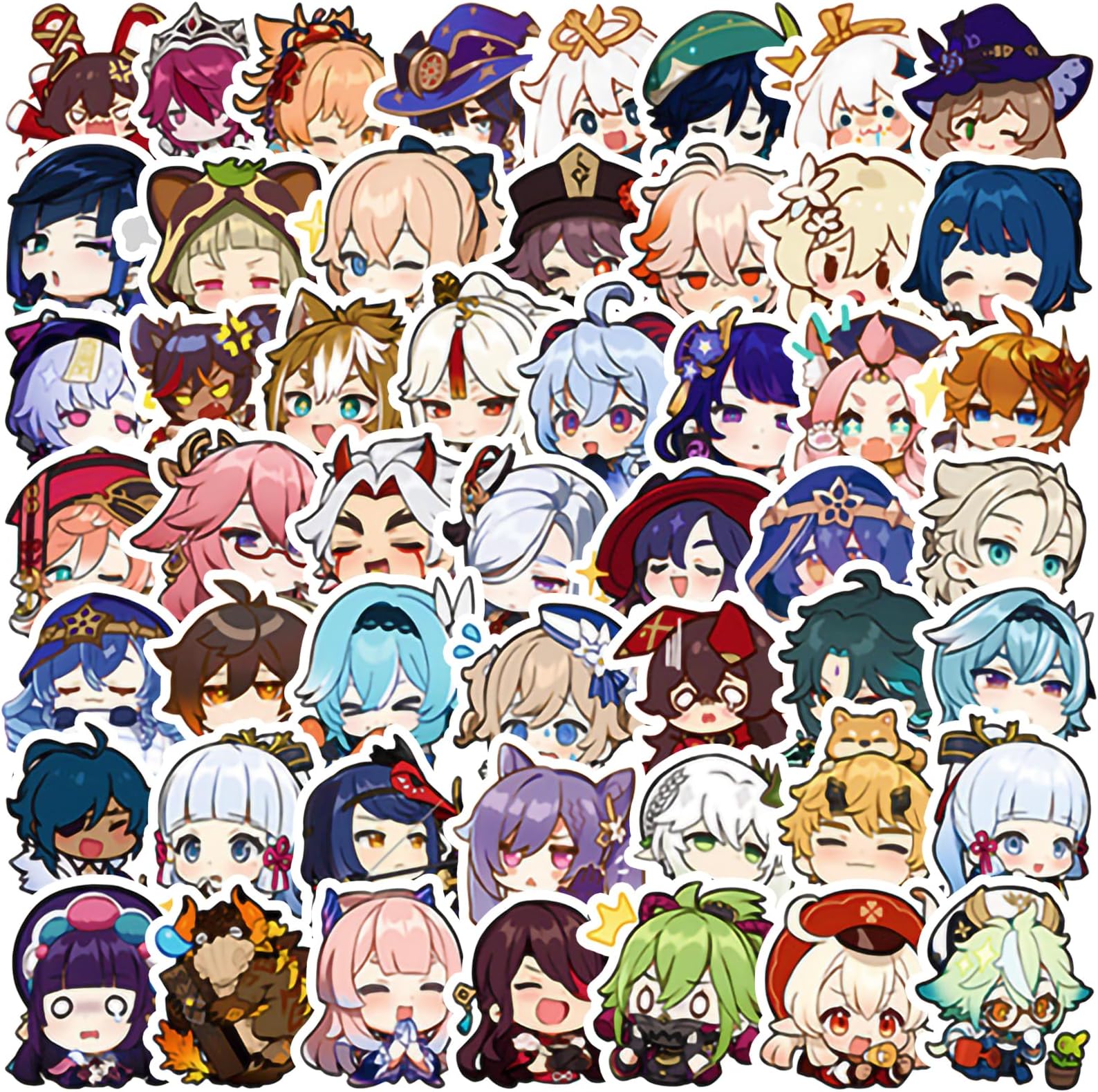 Autocollants Genshin Impact, 50PCS Stickers Genshin Impact, Stickers ...