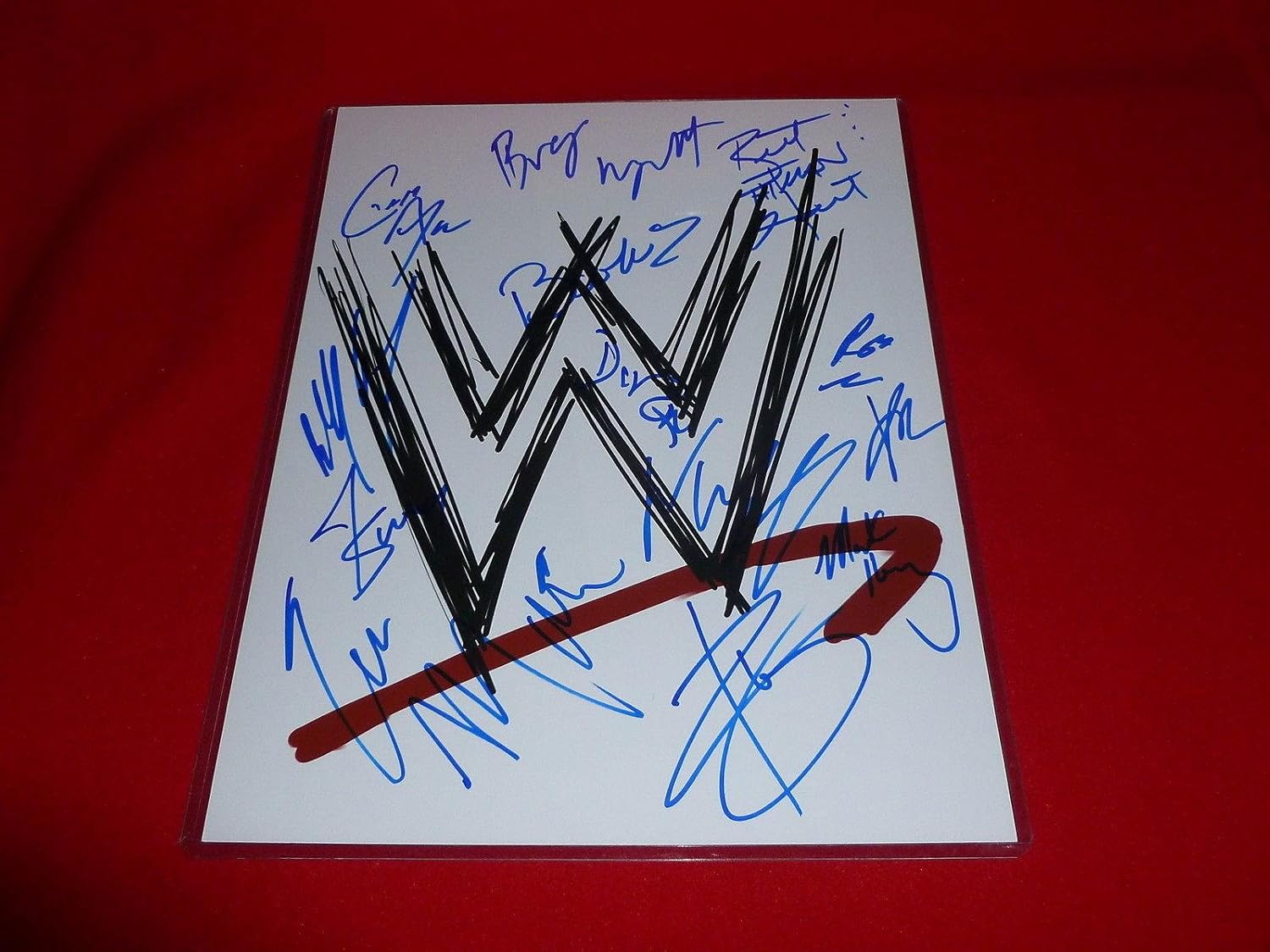 WWE wwf wcw wrestling signed 11x14 collage COA - Autographed Wrestling ...