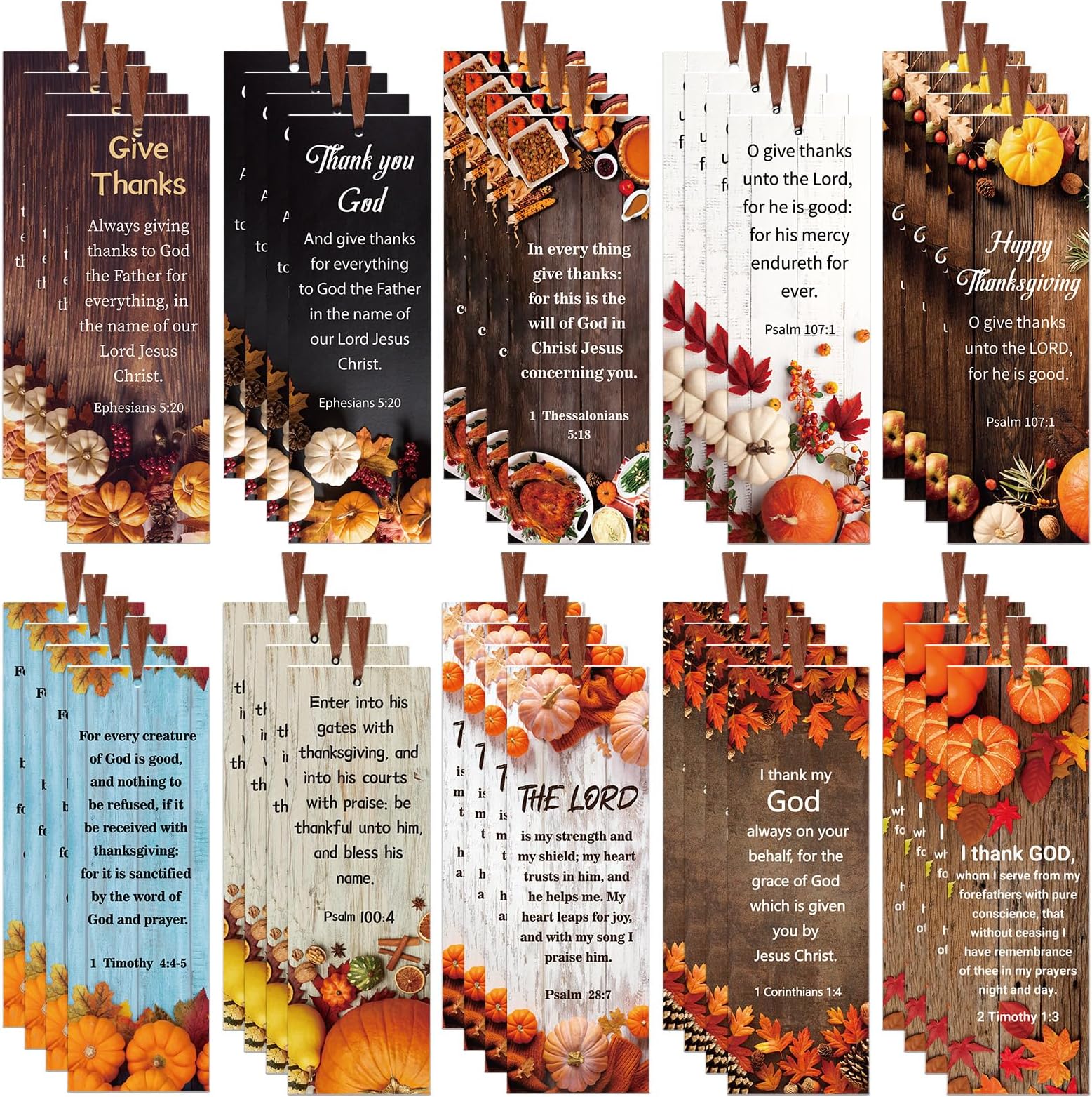 Amazon.com: Made in USA - Give Thanks Thanksgiving Bookmarks for Adults ...