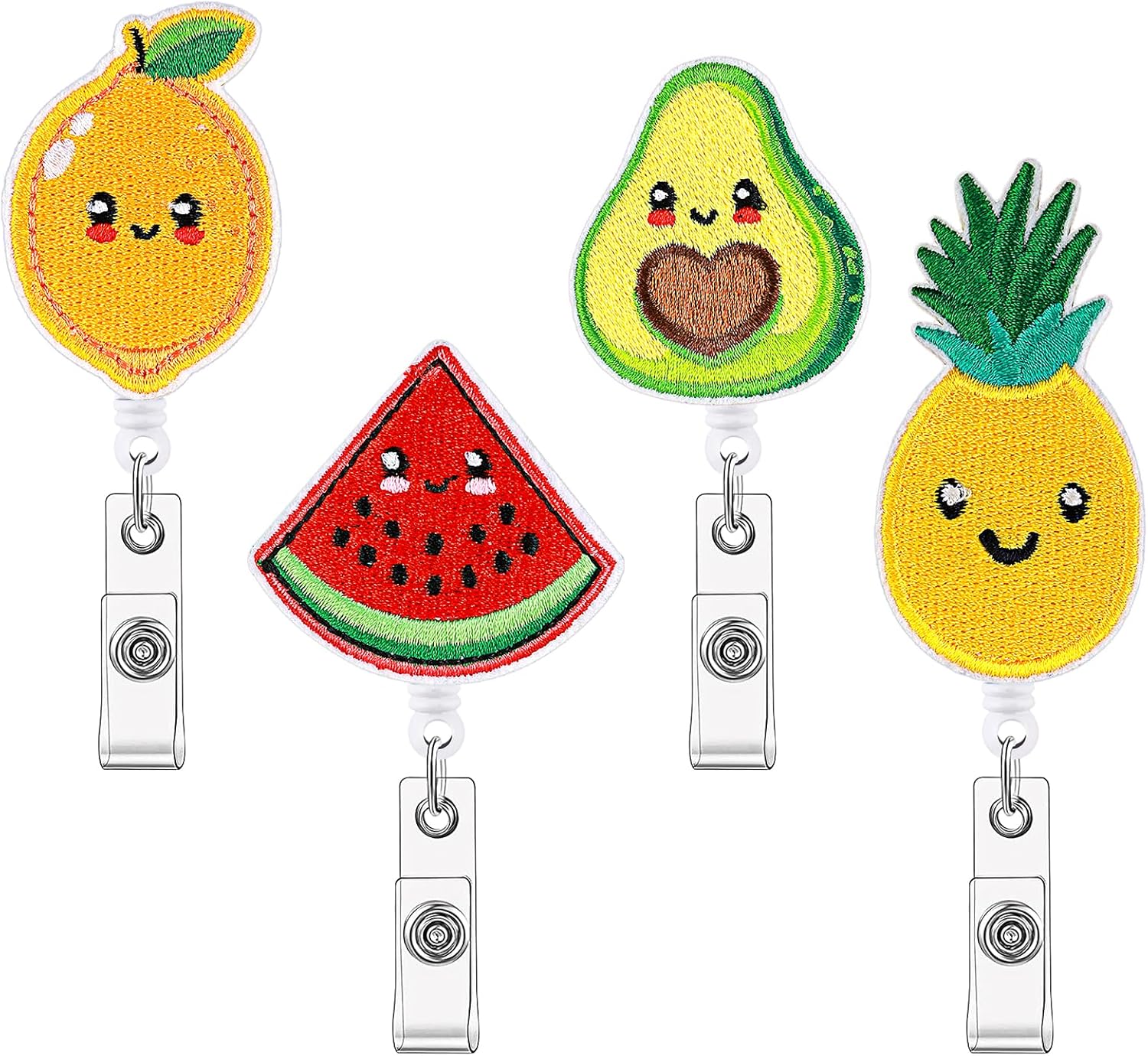 Amazon.com : 4 Pcs Cute Felt Badge Holders - Retractable, Acrylic ...
