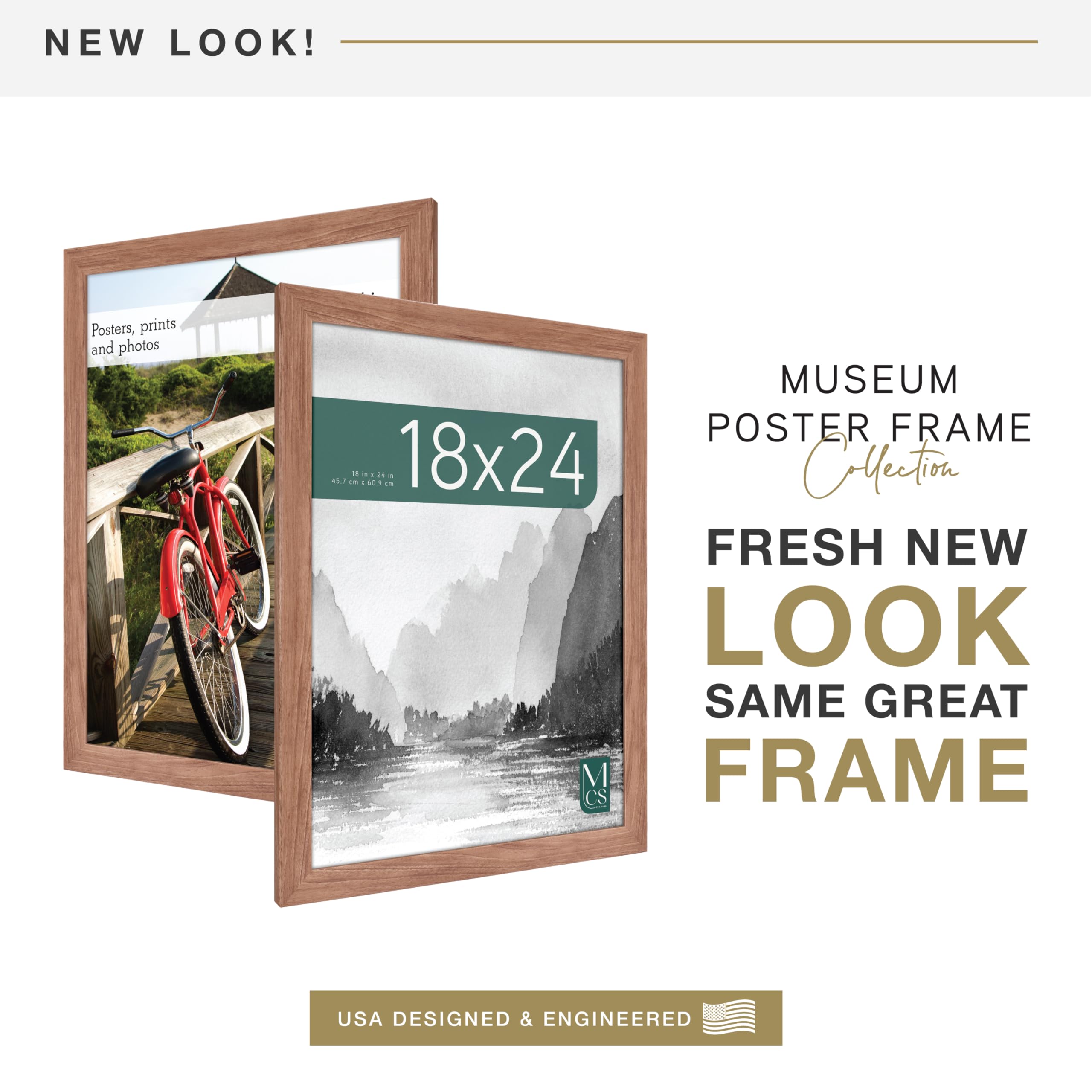Snapklik.com : MCS Museum Poster Frame 18x24 Medium Oak, Vertical ...