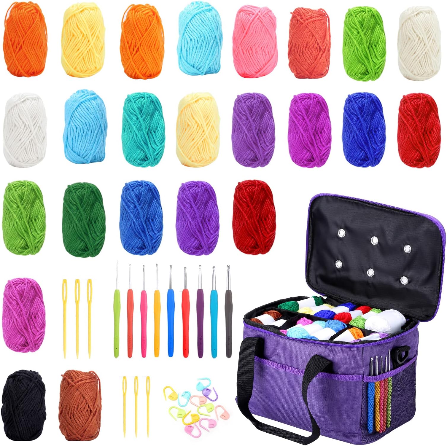 LIHAO Laine Crochet, Laine à Tricoter, Pelote de Laine pour Crochet ...