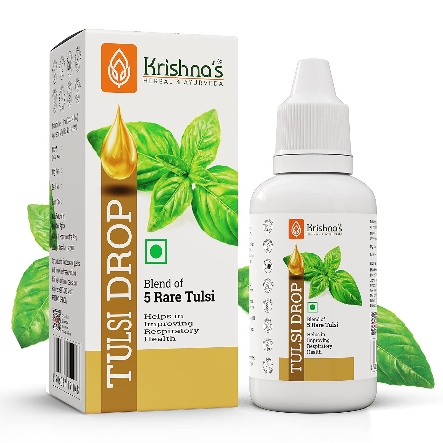 Krishna's Concentrated Drops of 5 Rare Tulsi Drop for Natural Immunity ...