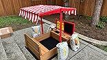 Amazon.com: Pipleo Sandbox with Canopy, 47.2'' Kids Large Wooden Sand ...