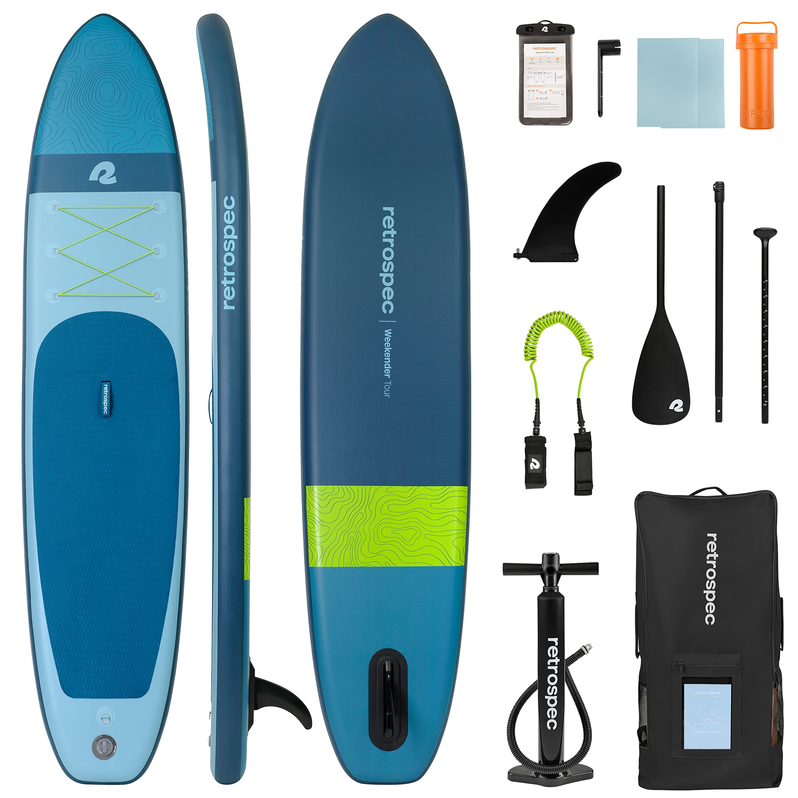 Weekender-Tour 11ft Inflatable Stand Up Paddleboard ISUP Bundle W ...