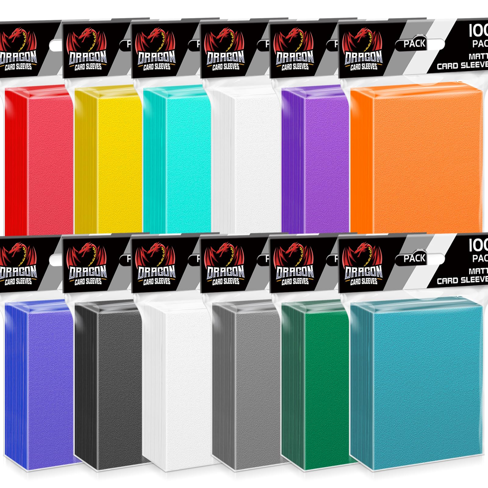 Snapklik.com : 1200 Count Card Sleeves Toploaders For Trading Cards, 12 ...