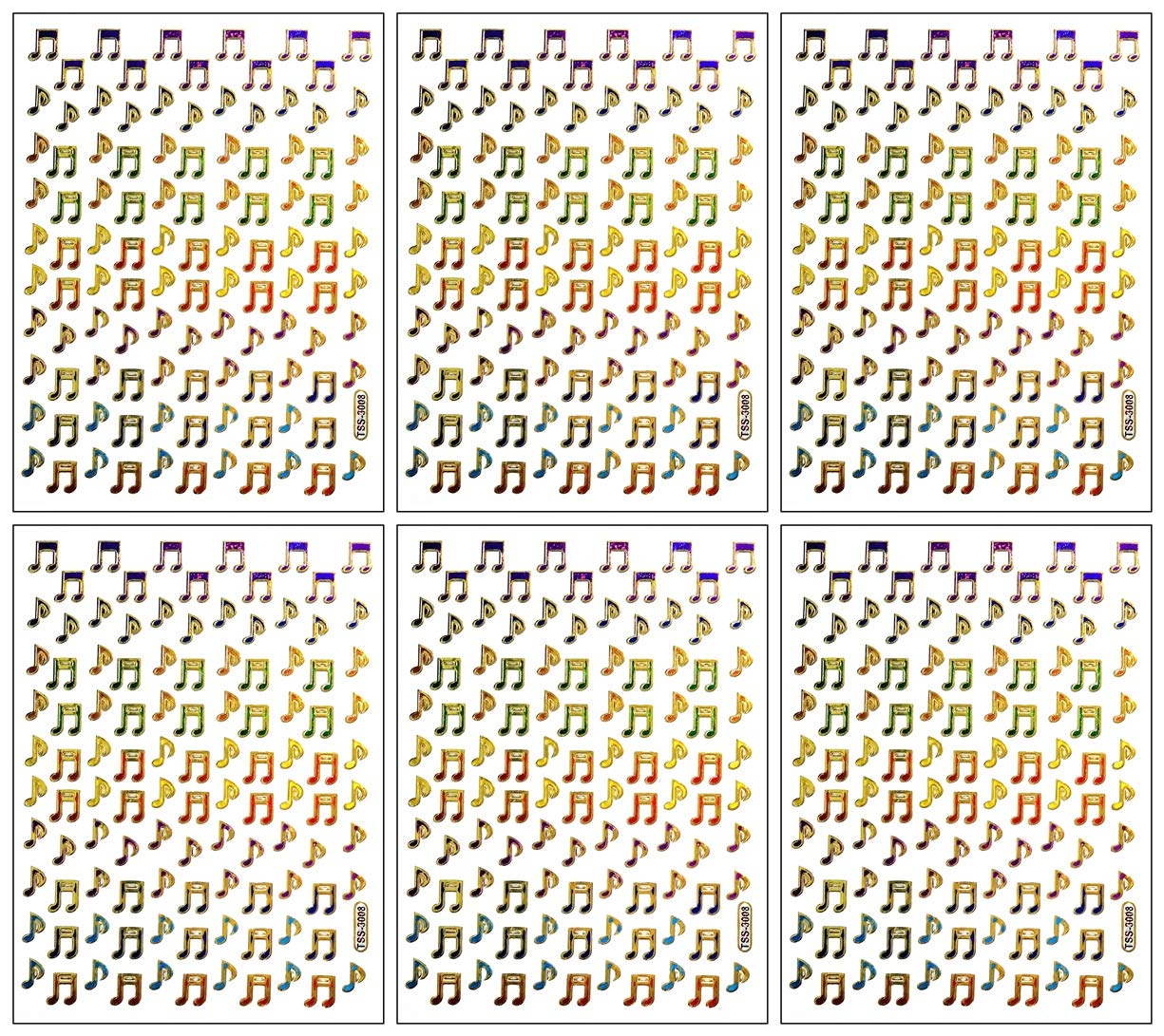 Amazon.com: PARITA Stickers Musical Notation Music Note Cartoon Art ...