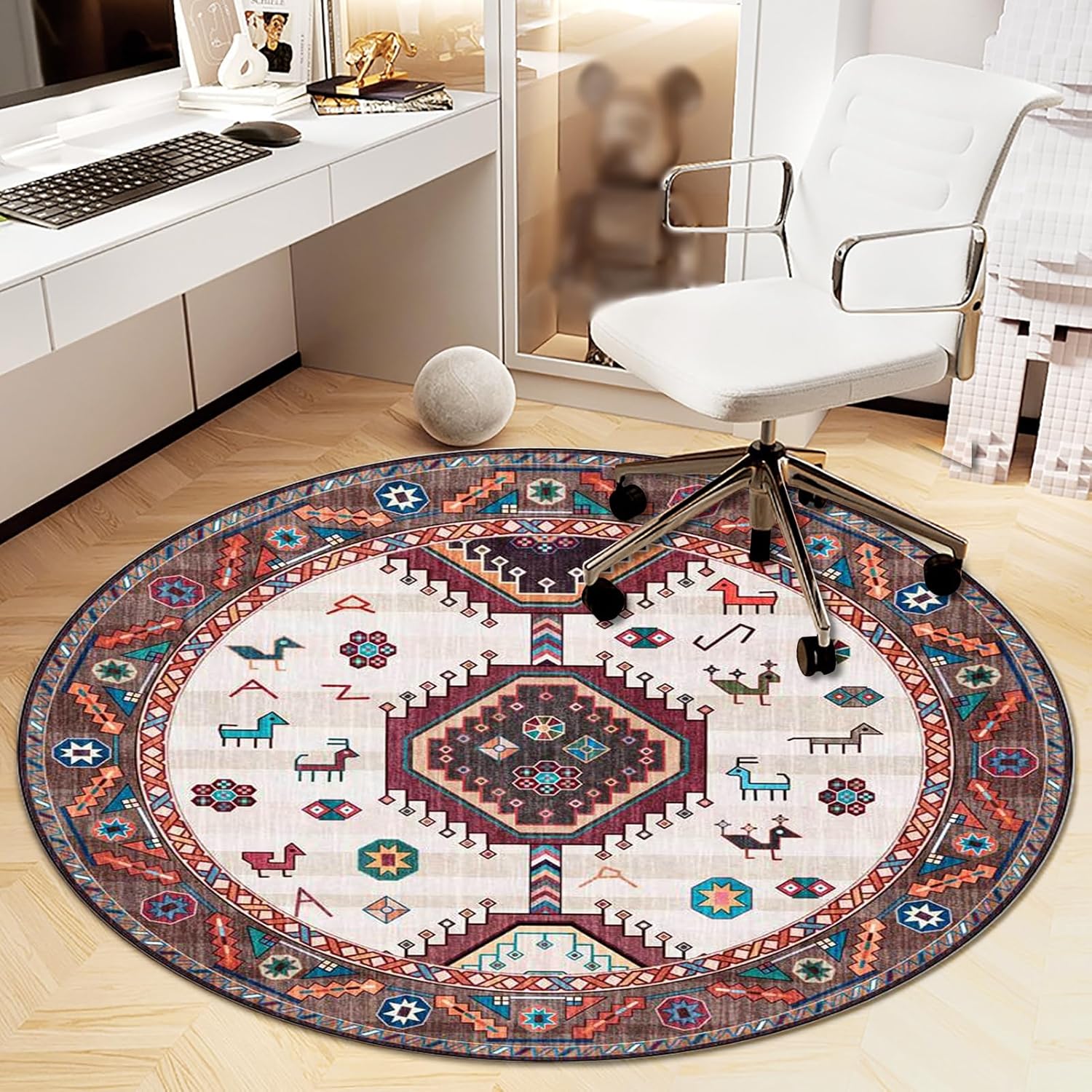 Amazon.com : Heavyoff Office Chair Mat for Hardwood Floor, Vintage ...