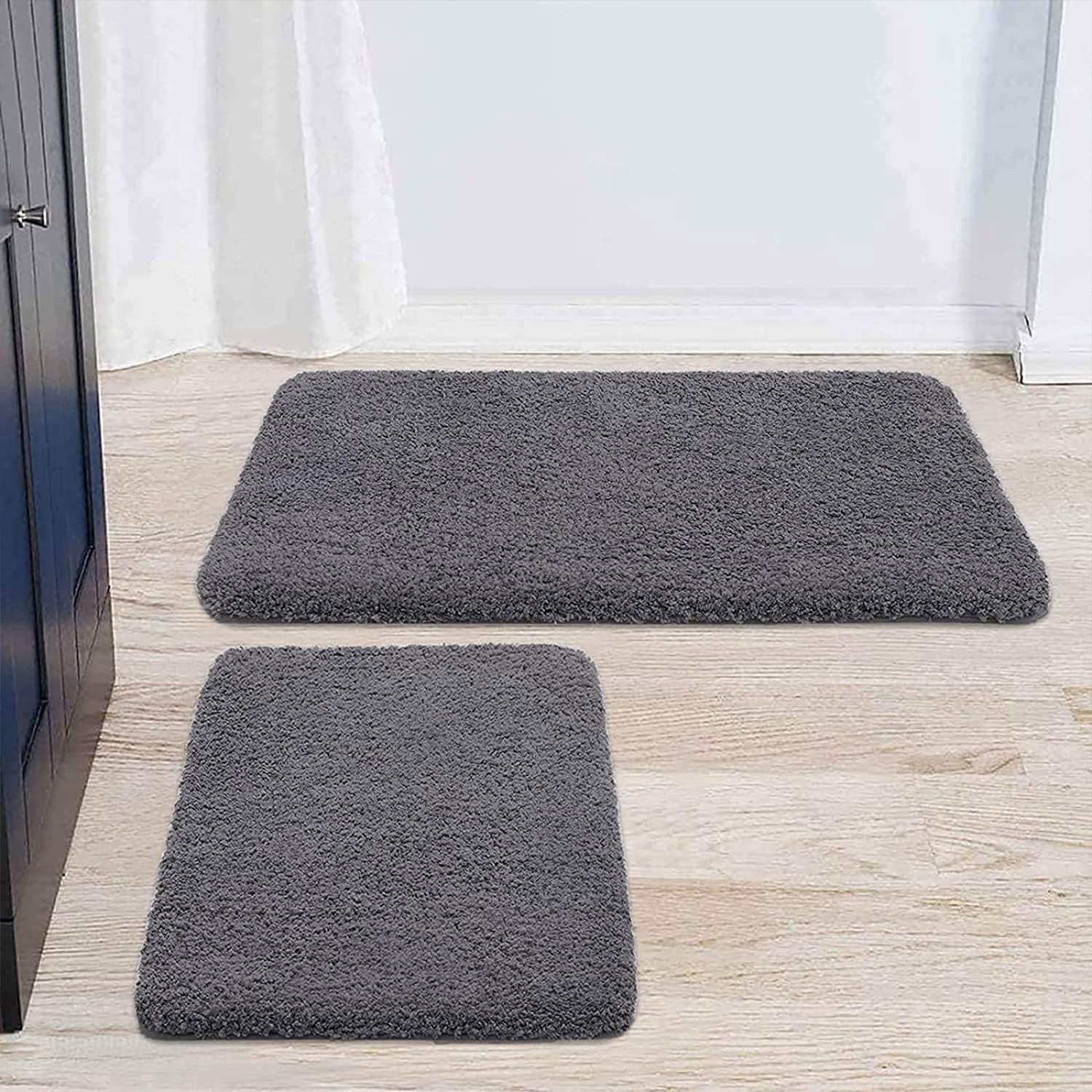 Amazon.com: LOCHAS Bathroom Rug, Soft Thick Absorbent Microfiber Bath ...