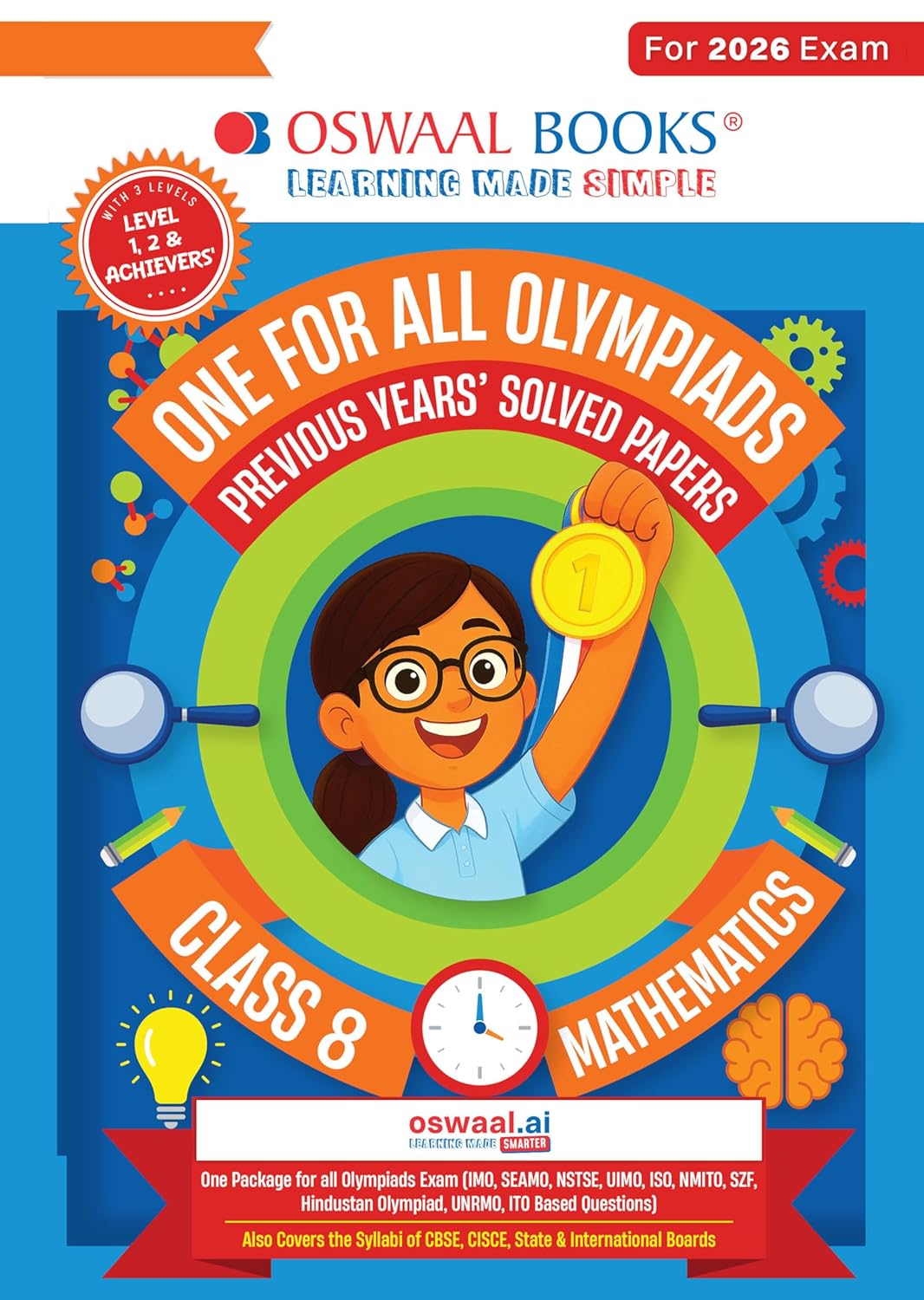 Buy Oswaal One For All Olympiads Class 8 Maths Prep-Guide Book ...