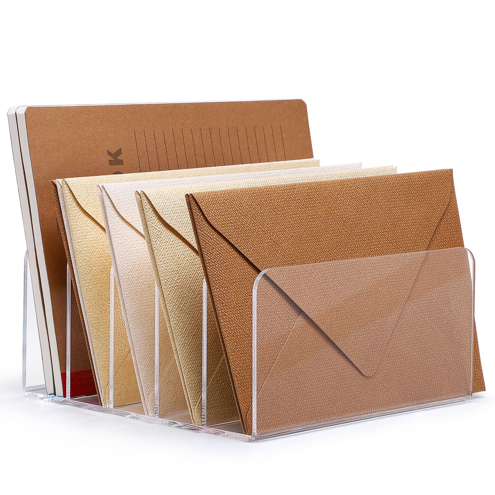 Amazon.com: Udefineit Acrylic Mail Holder, 5 Compartments Clear Mail ...