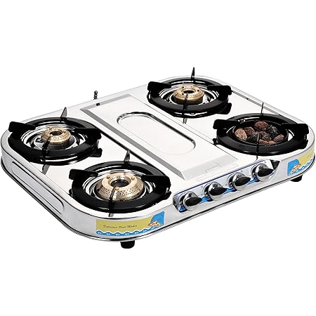 Sunshine Meethi Angeethi 3 Burner Gas Stove Manual Ignition (Stainless ...