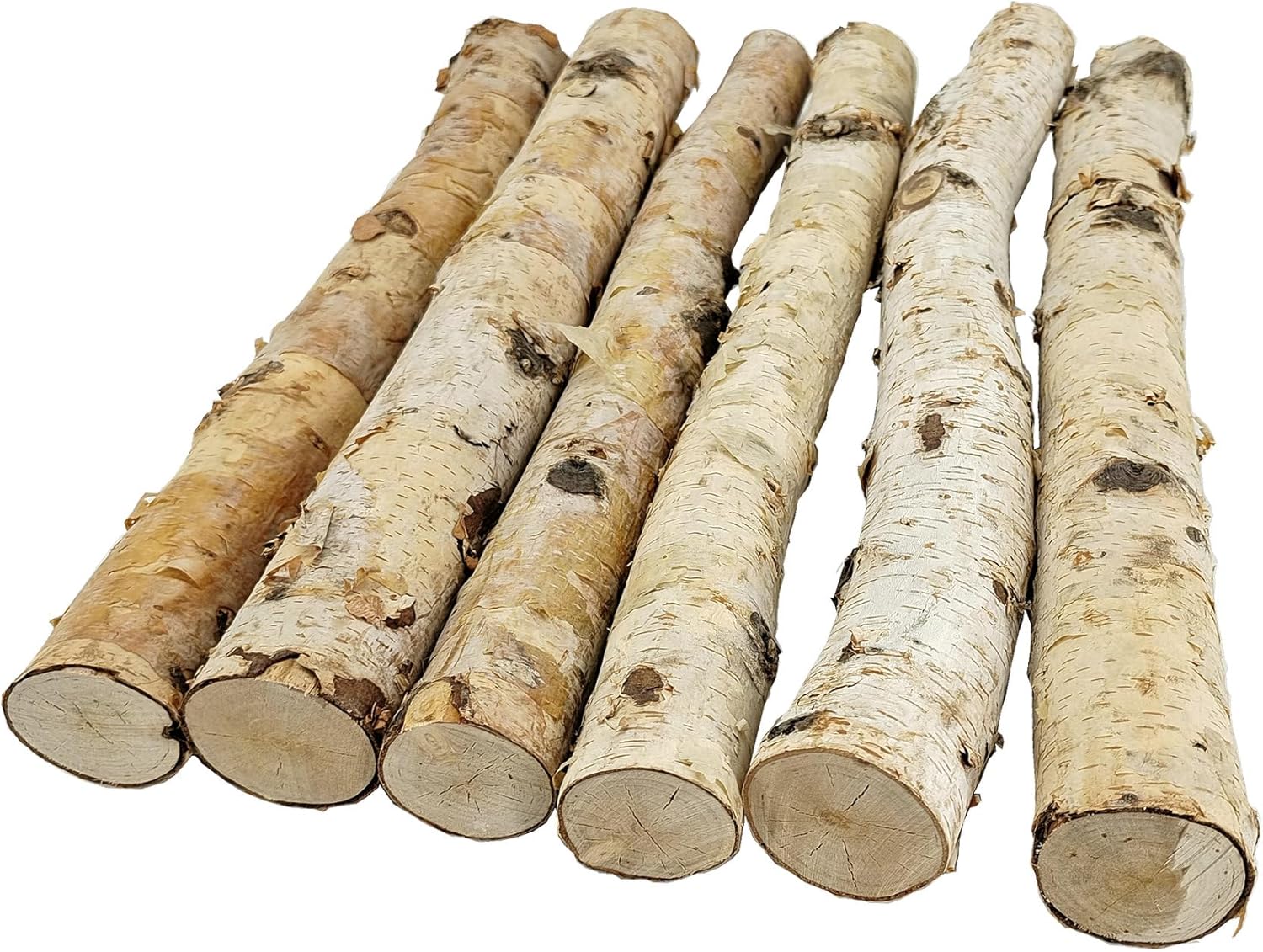 Amazon.com: Nature Vibe 6 Pack 16 Inches Birch Logs for Fireplace Decor ...