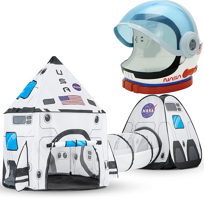Amazon.com: JOYIN White Rocket Ship Play Tent Pop up Play Tent with ...