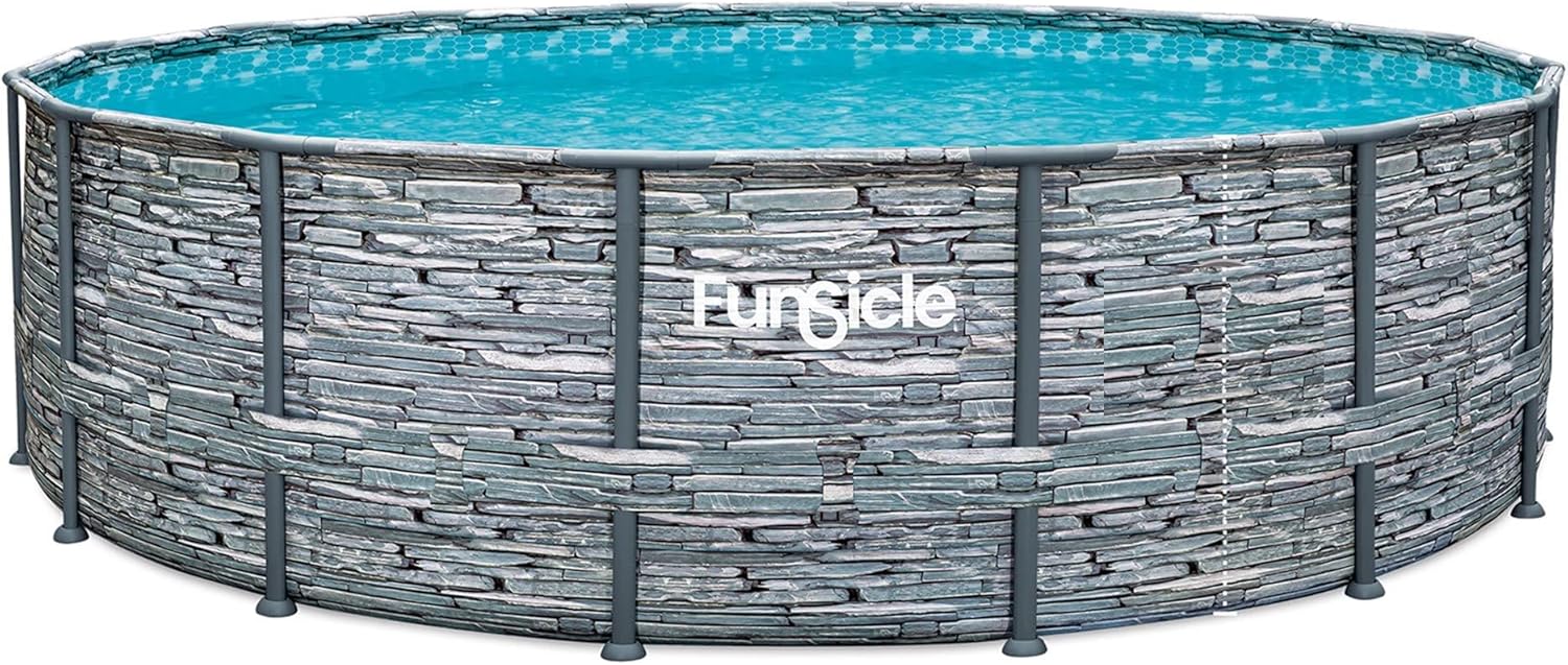 Amazon.com: Funsicle 14ft x 42in Round Oasis Designer Above Ground Pool ...