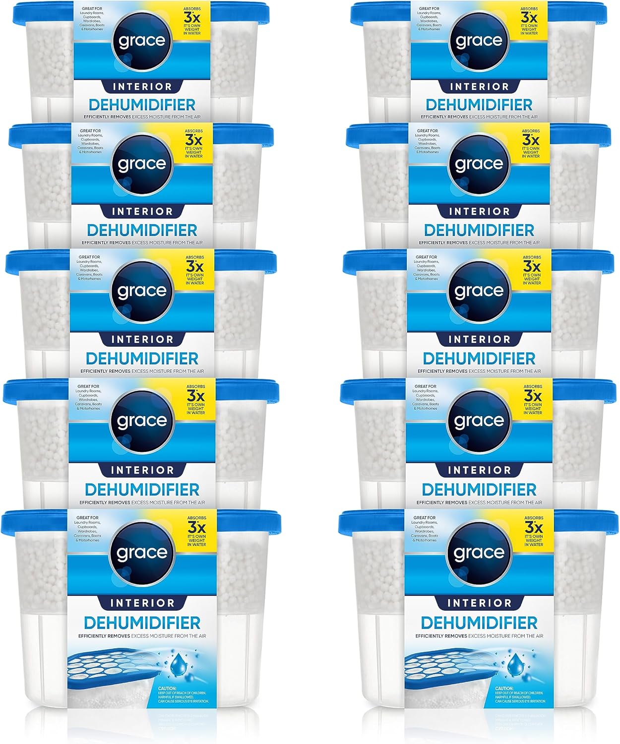 Interior Dehumidifier Pack of 10 X 500ml Stop Damp,Mould Mildew ...