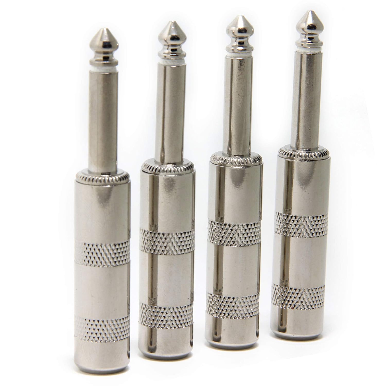 Amazon.com: Ancable 4-Pack Audio 1/4" Plugs TS Jumbo Plugs Solder Type ...