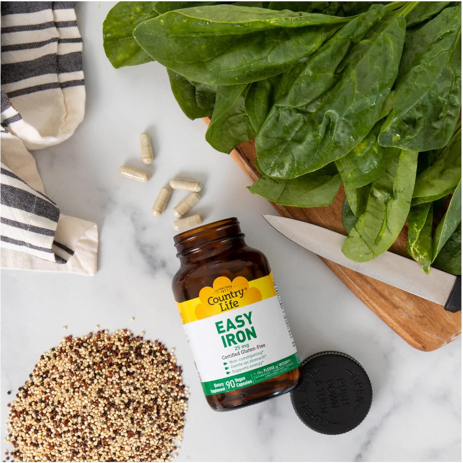 Country Life Easy Iron 25 mg 90 unidades – Yaxa Colombia