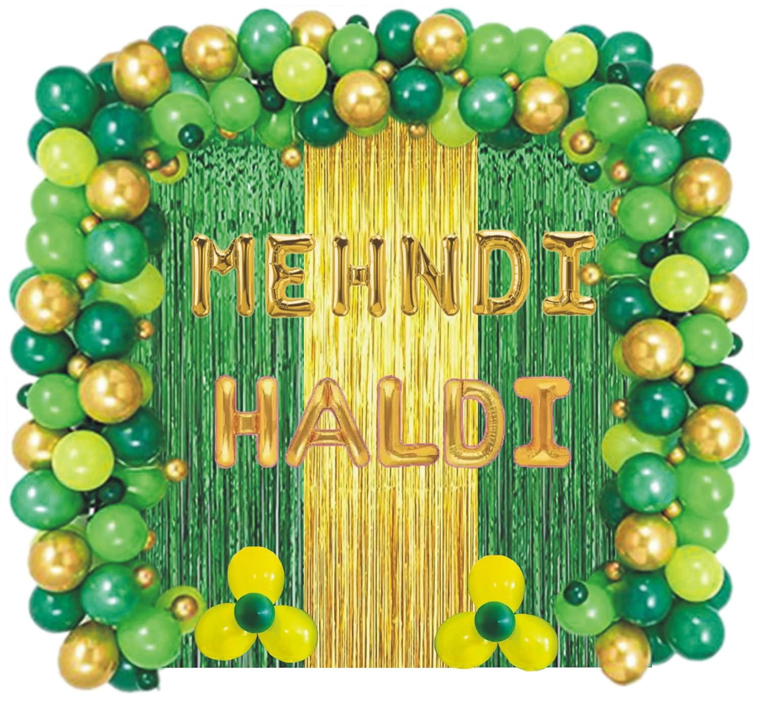 Devdrishti Products® Haldi Mehndi Ceremony Decoration Pack of 46 items ...