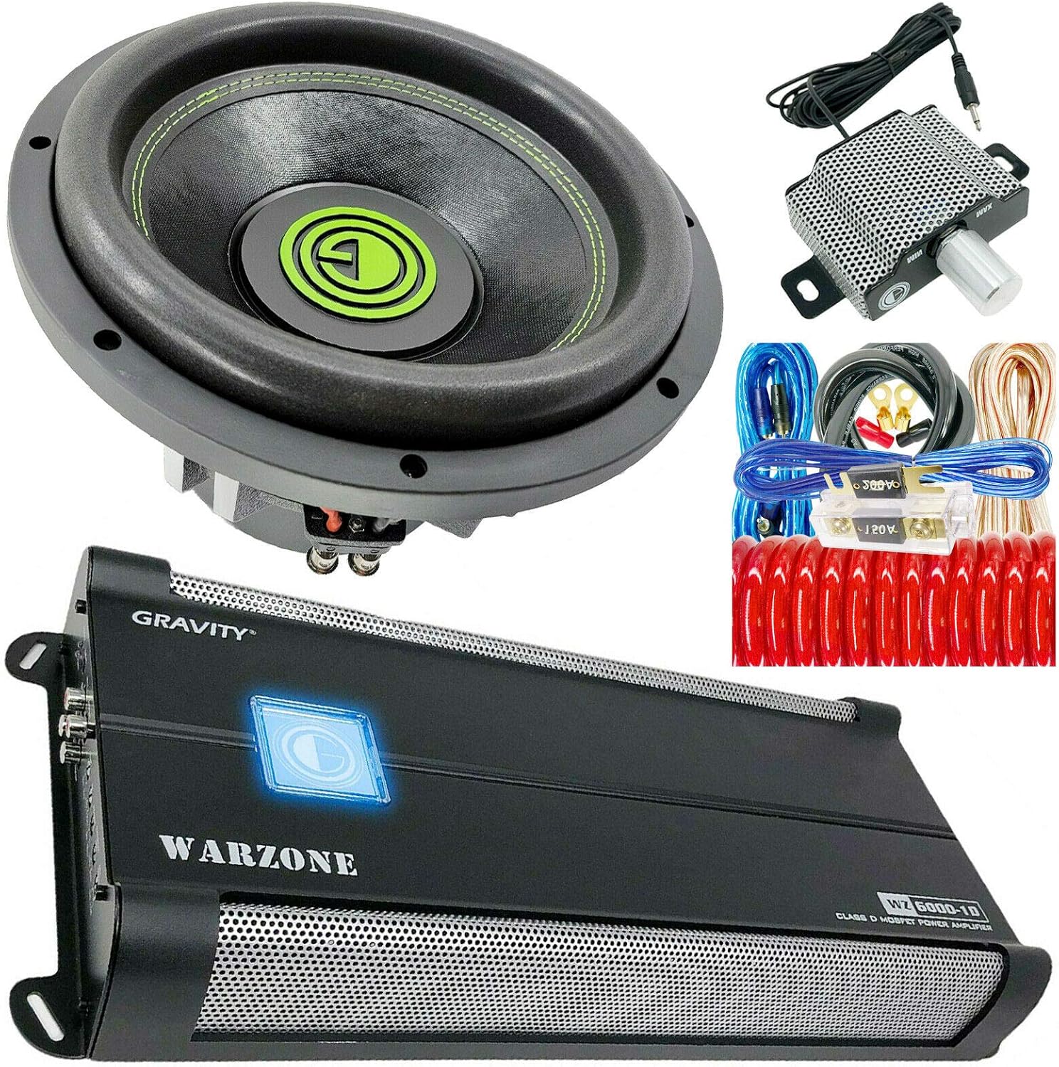 Amazon.com: Gravity WZ6000.1D 6000W Class D 1 Ohm Car Audio Amplifier ...