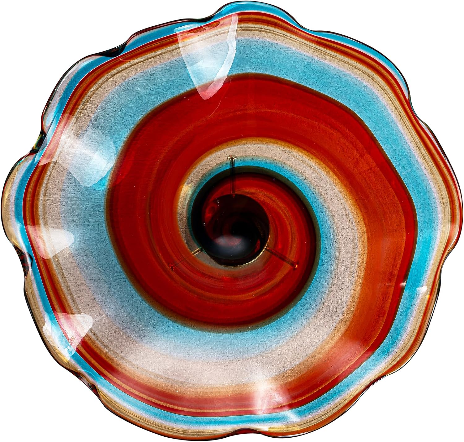 Amazon.com | Hand Blown Art Glass Wall Decor, Unique Blown Glass Wall ...