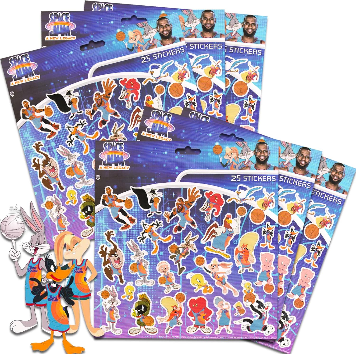 Amazon.com: Space Jam Stickers Party Favors Bundle - 150 Space Jam ...