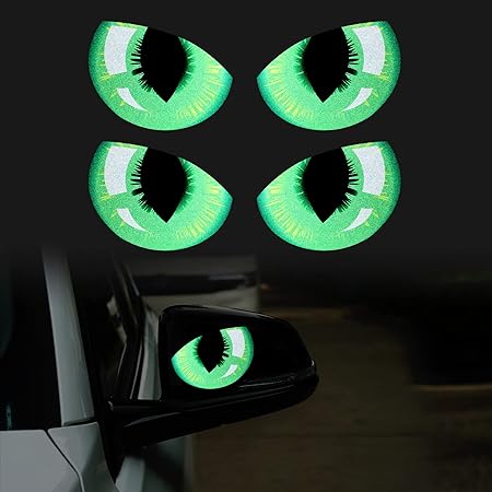 Amazon.com - TOMALL 2 Pair 3D Stereo Reflective Eyes Stickers for Car ...