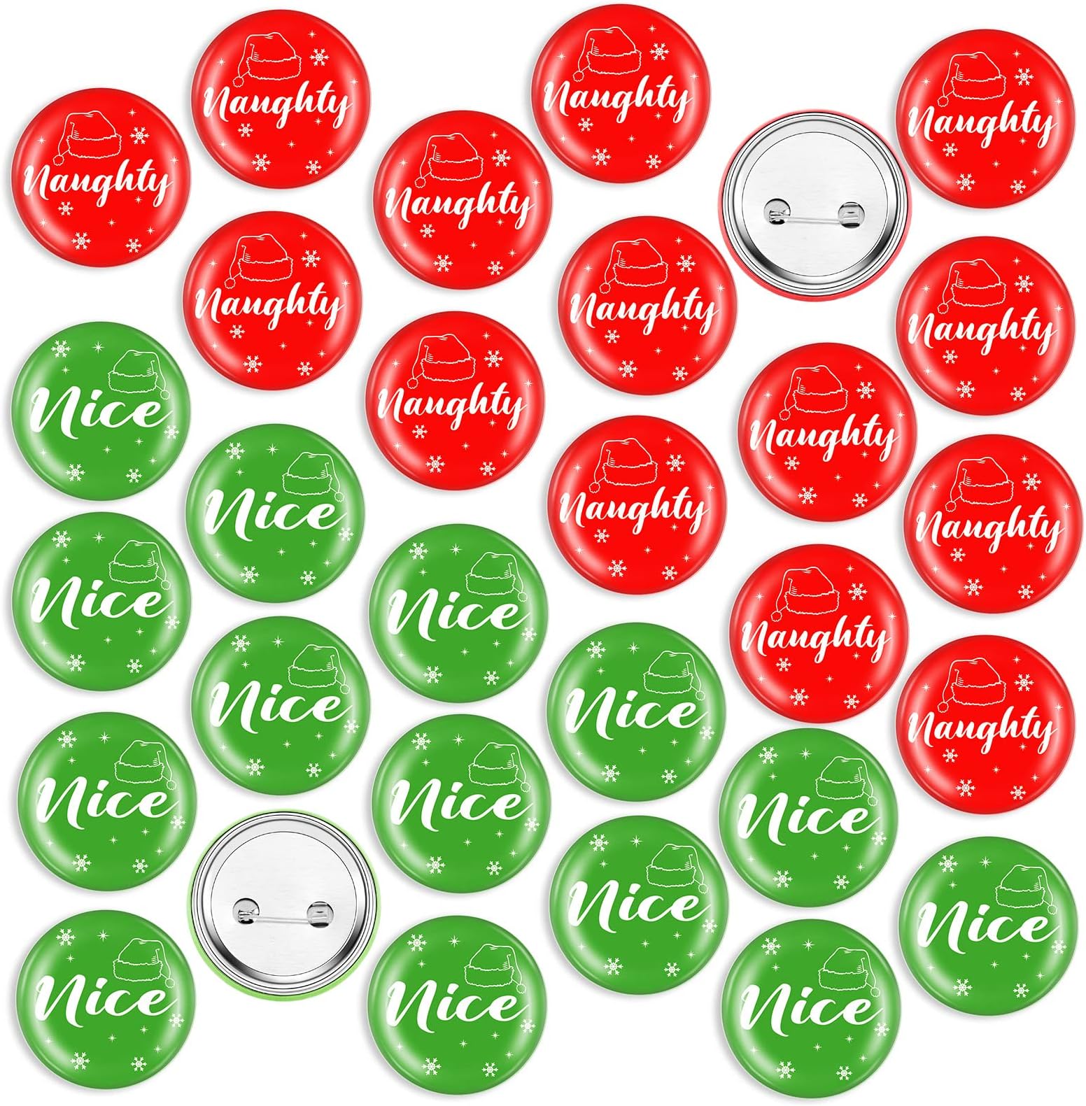 Amazon.com: 48 Pcs Mini Christmas Buttons Pins Bulk Funny Christmas ...