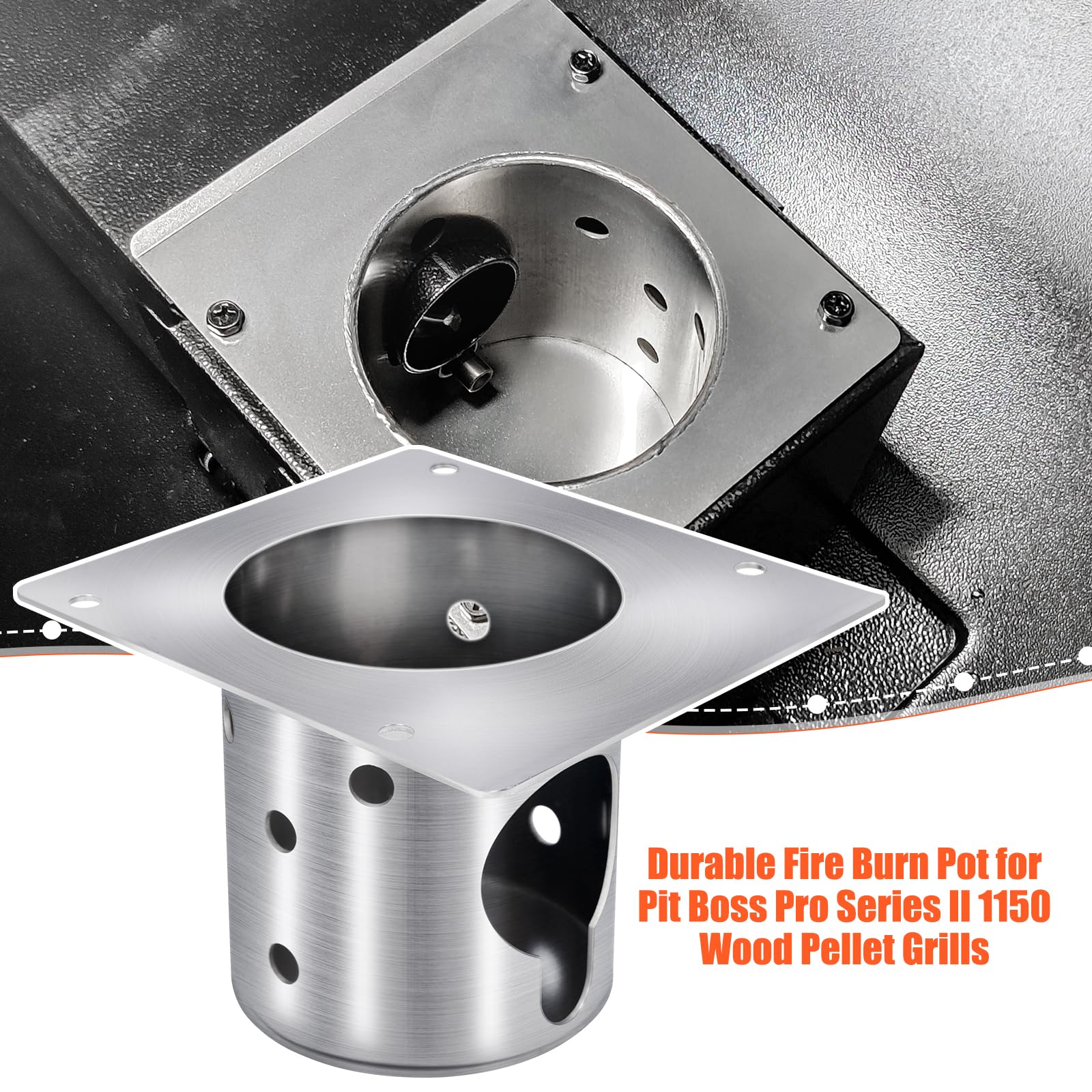 Snapklik.com : QuliMetal 304 Stainless Steel Fire Burn Pot For Pit Boss ...