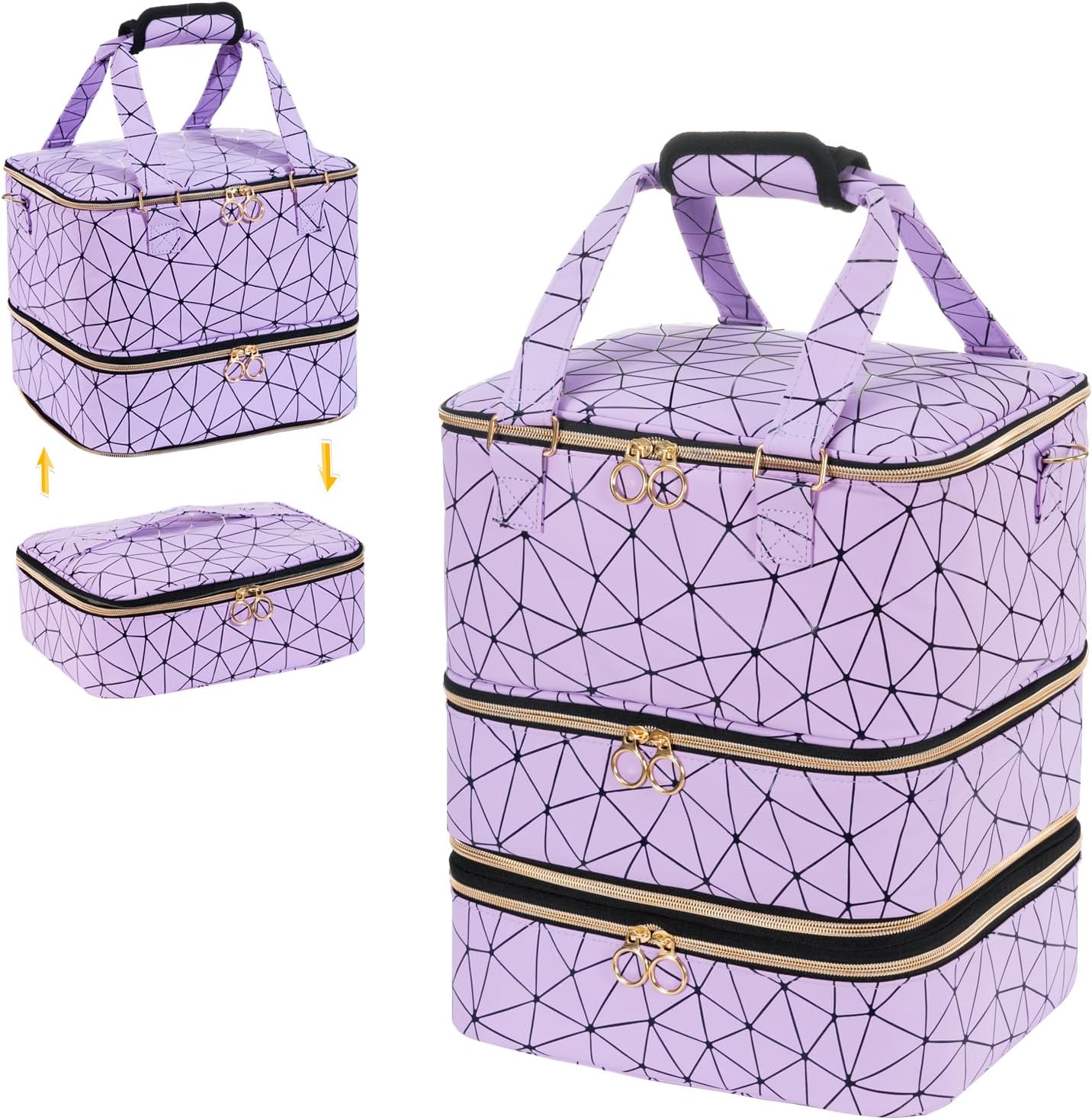 Amazon.com : Uross Nail Polish Organizer Bag Holds 84 Bottles Nail ...