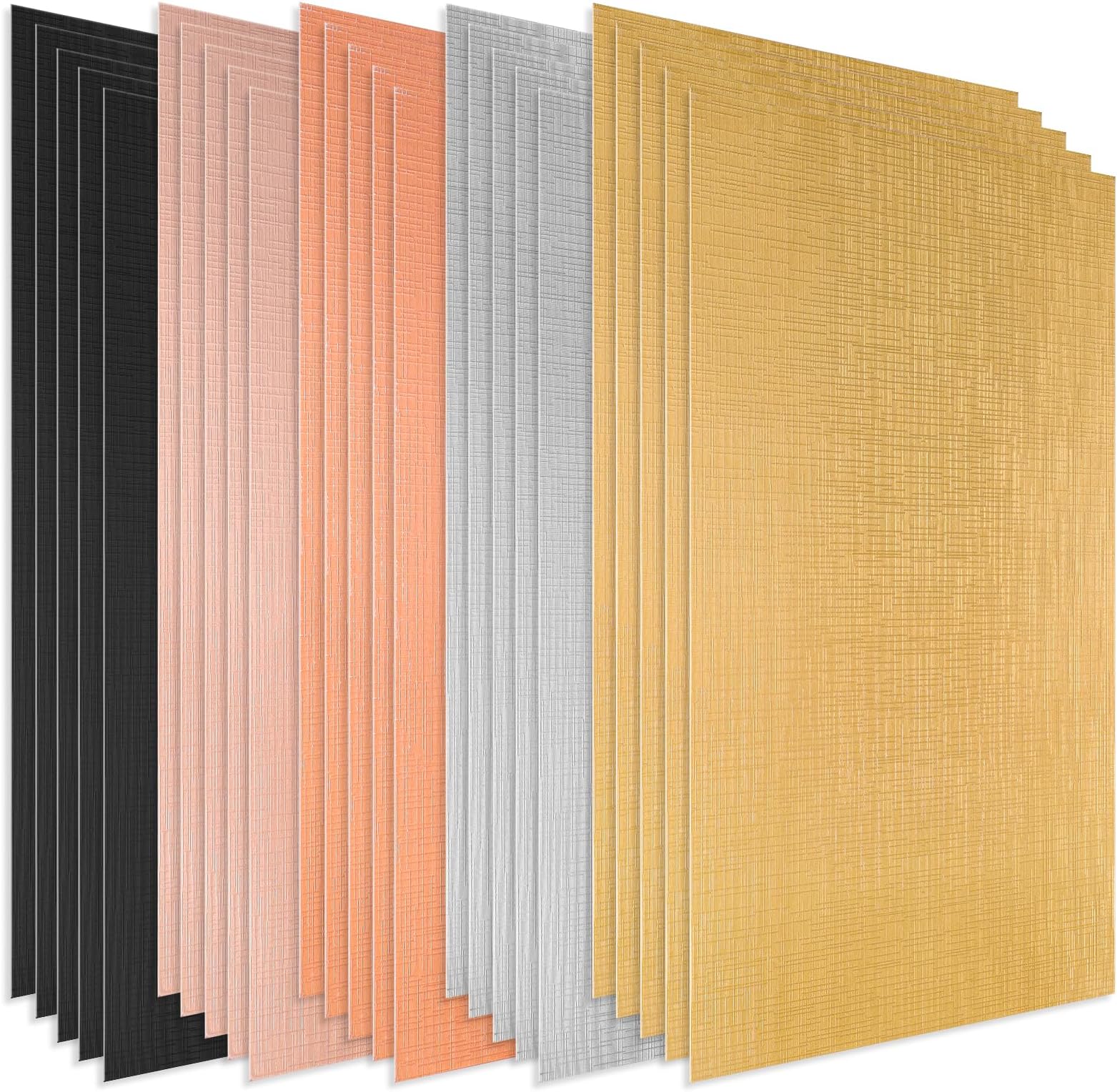 Amazon.com: 30 Sheets Metallic Foil Card Stock Paper Textured A4 100lb ...