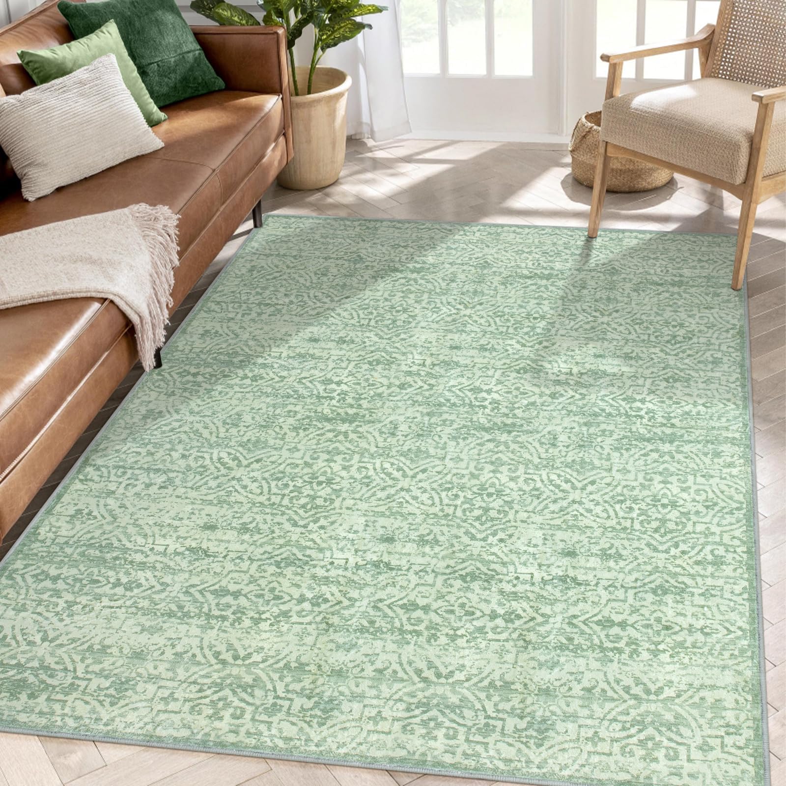 Amazon.com: Joy Carpets Endurance Solid Colored Area Rug in color Sage ...