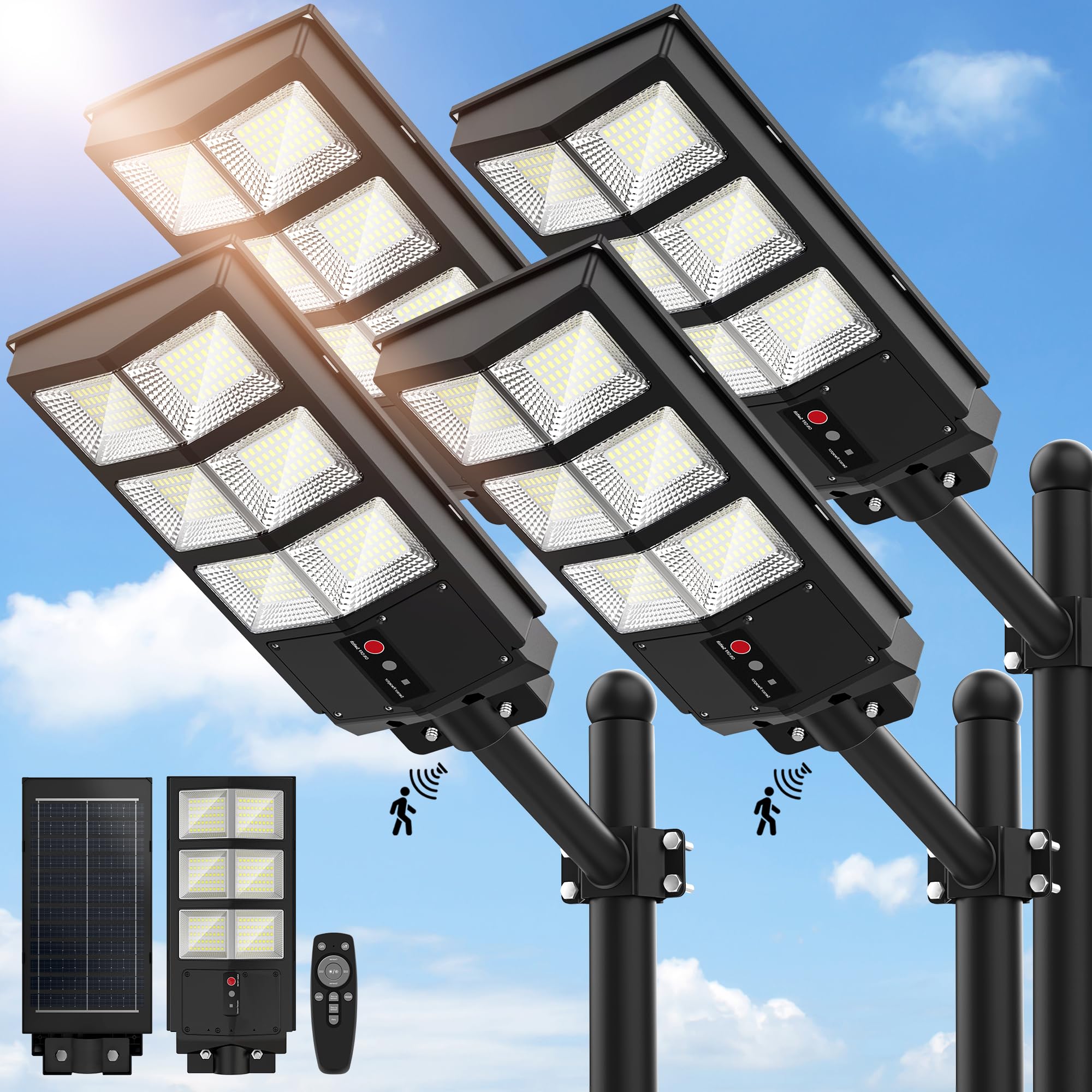 Snapklik.com : 2000W Solar Street Lights Outdoor, Wide Angle Solar ...